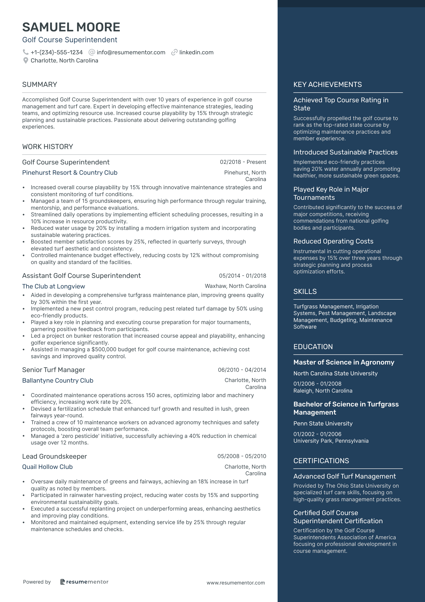 Superintendent Resume Examples - Free to Edit ATS-Friendly PDF - 2025