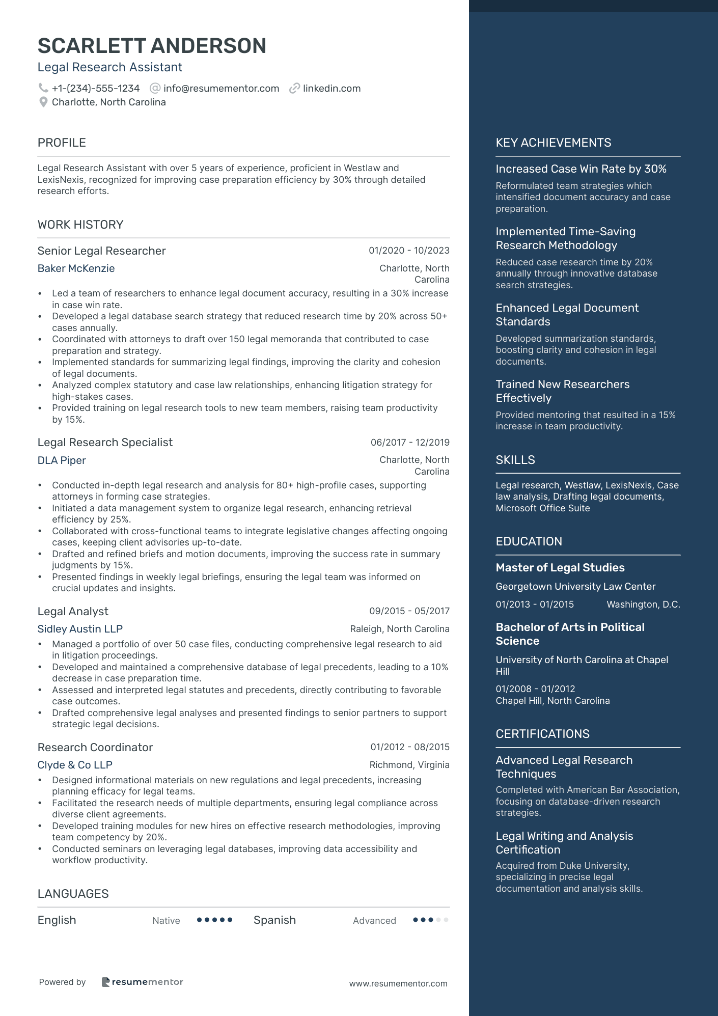 Legal Assistant Resume Examples - Free to Edit ATS-Friendly PDF - 2025