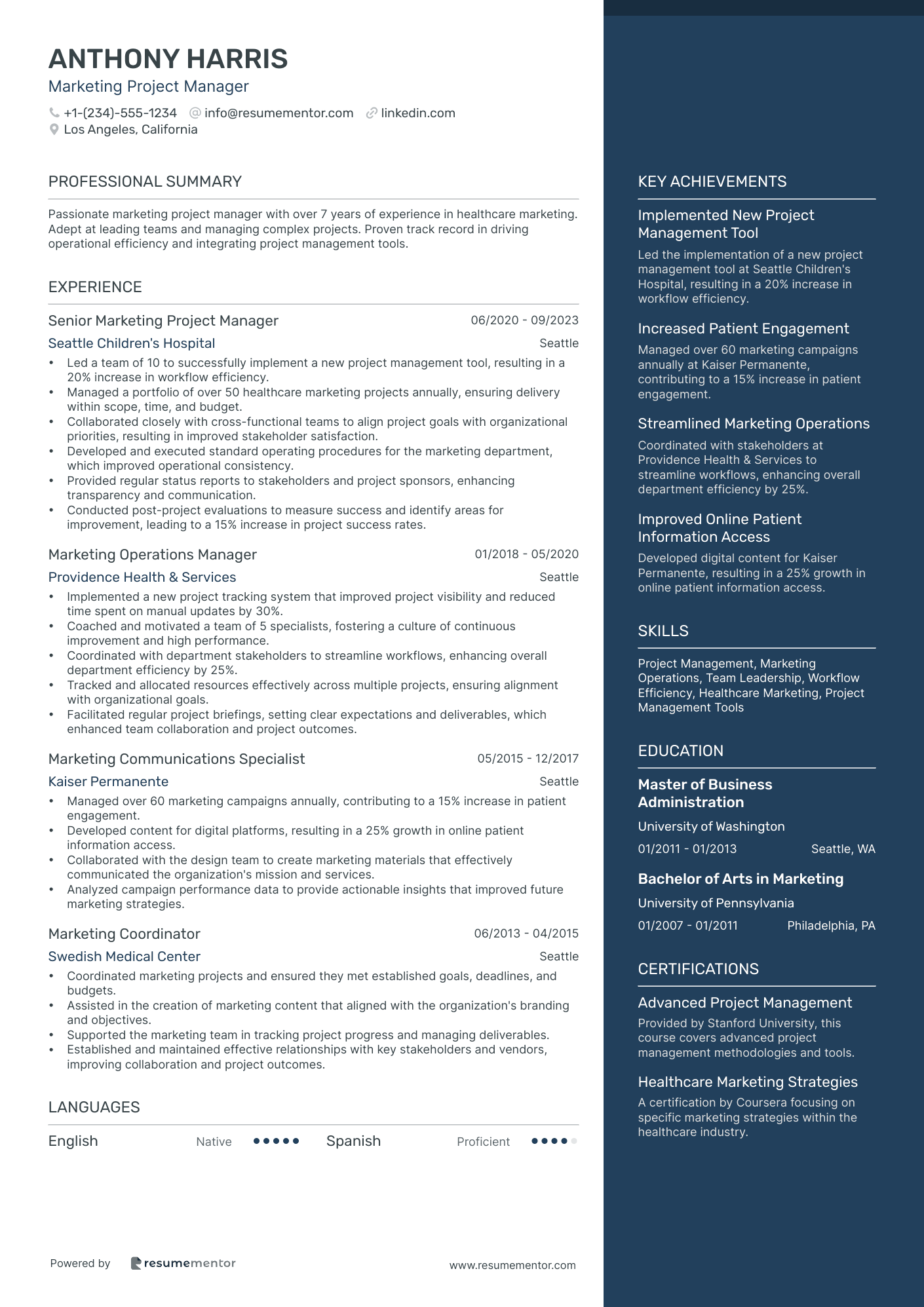 22 Project Management Resume Examples To Get You Hired in 2025