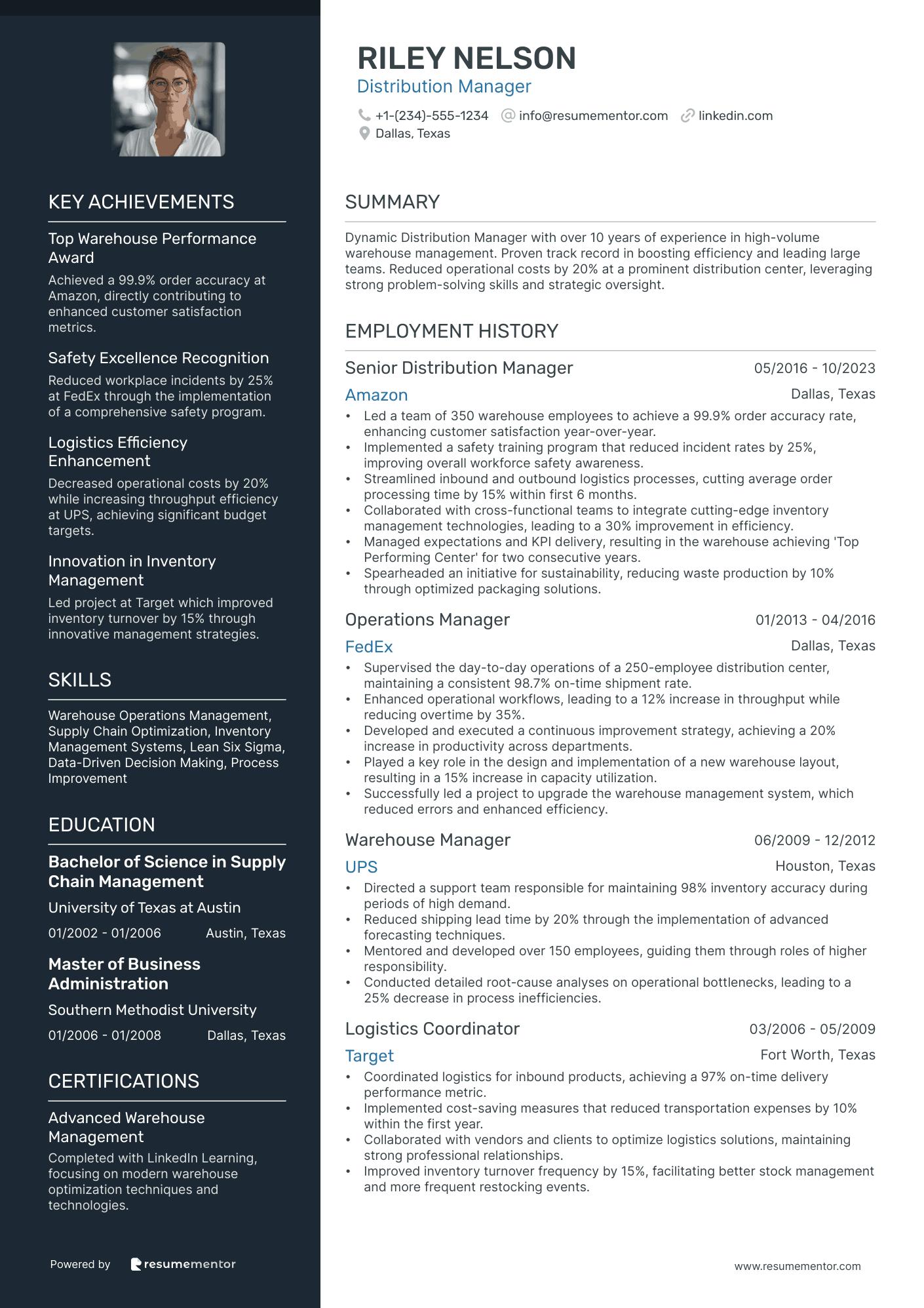 31 Logistics Resume Examples - Free to Edit ATS-Friendly PDF - 2025