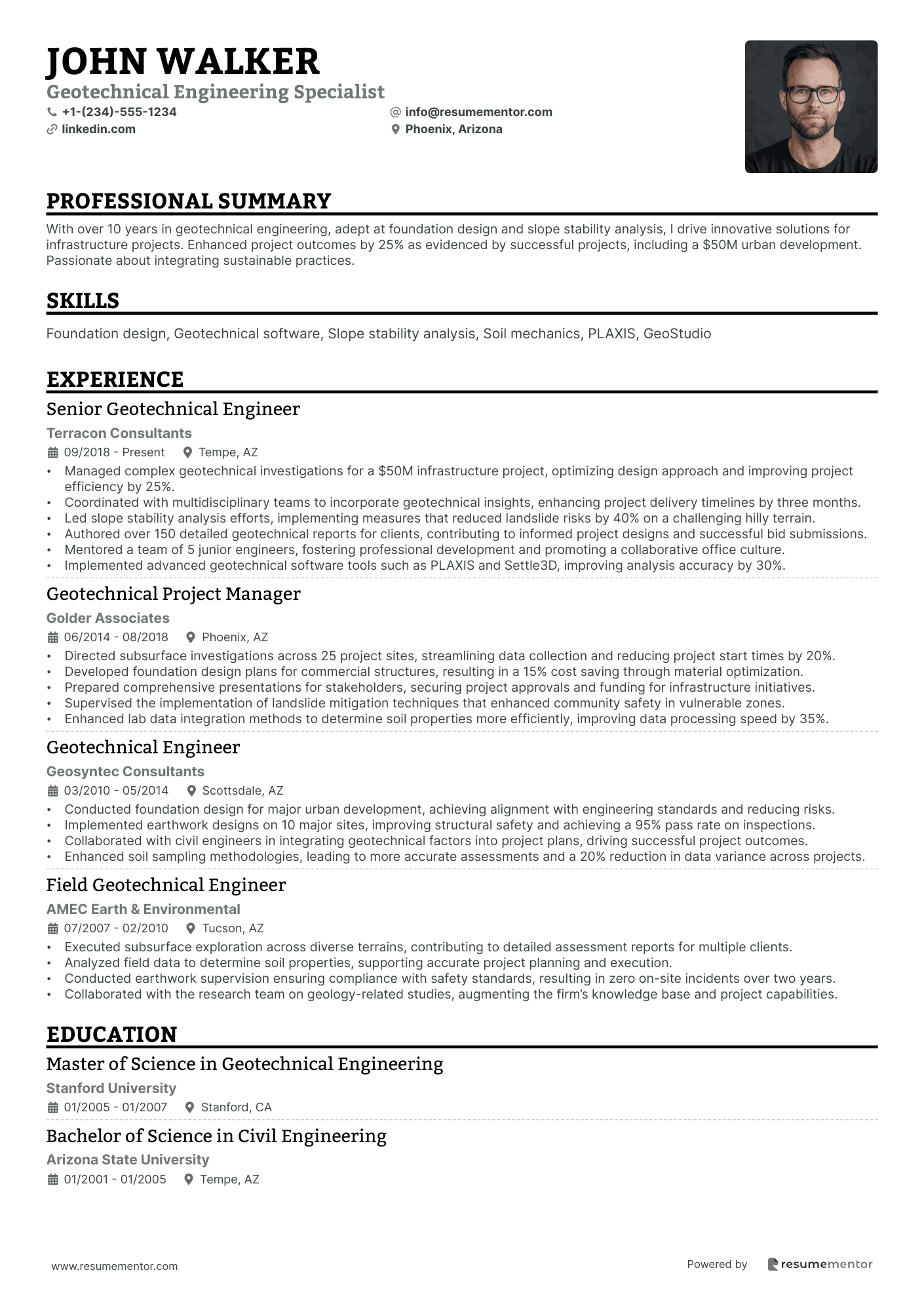 Civil Engineering Resume Examples - Free to Edit ATS-Friendly PDF - 2025