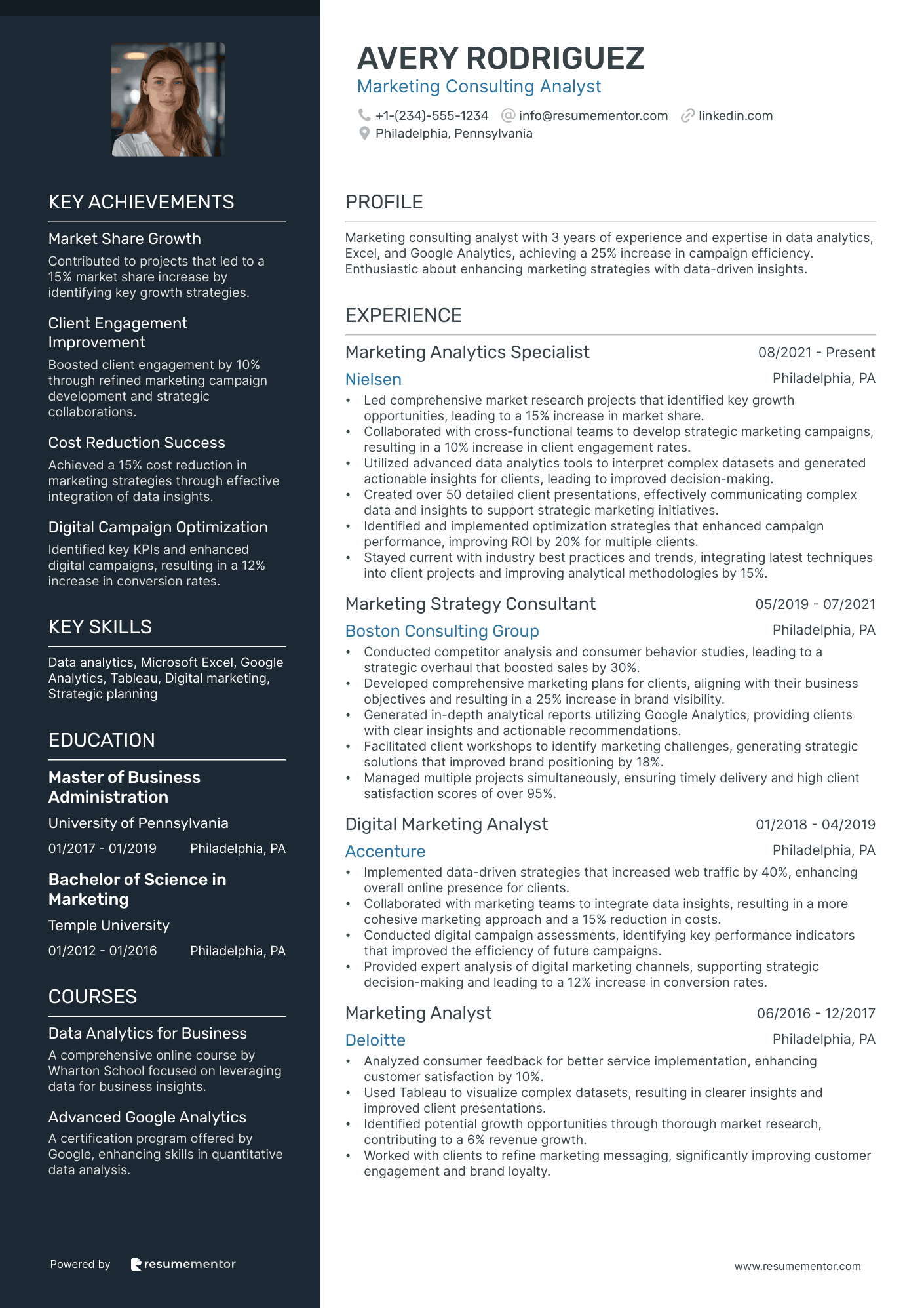 Consulting Resume Examples - Free to Edit ATS-Friendly PDF - 2025