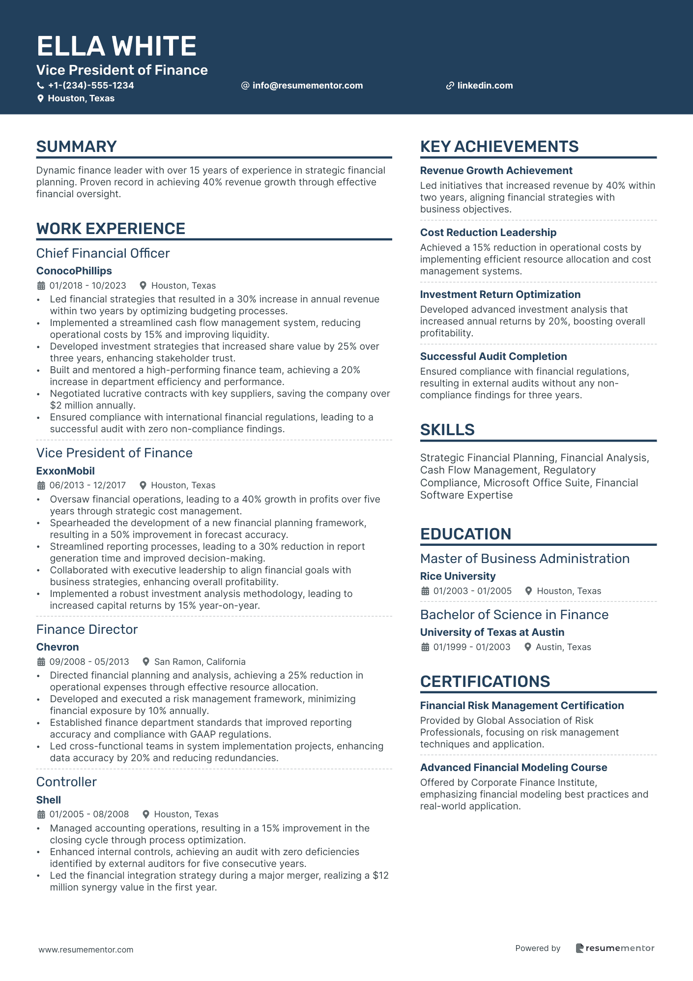 Vice President (VP) Resume Examples To Get You Hired in 2025