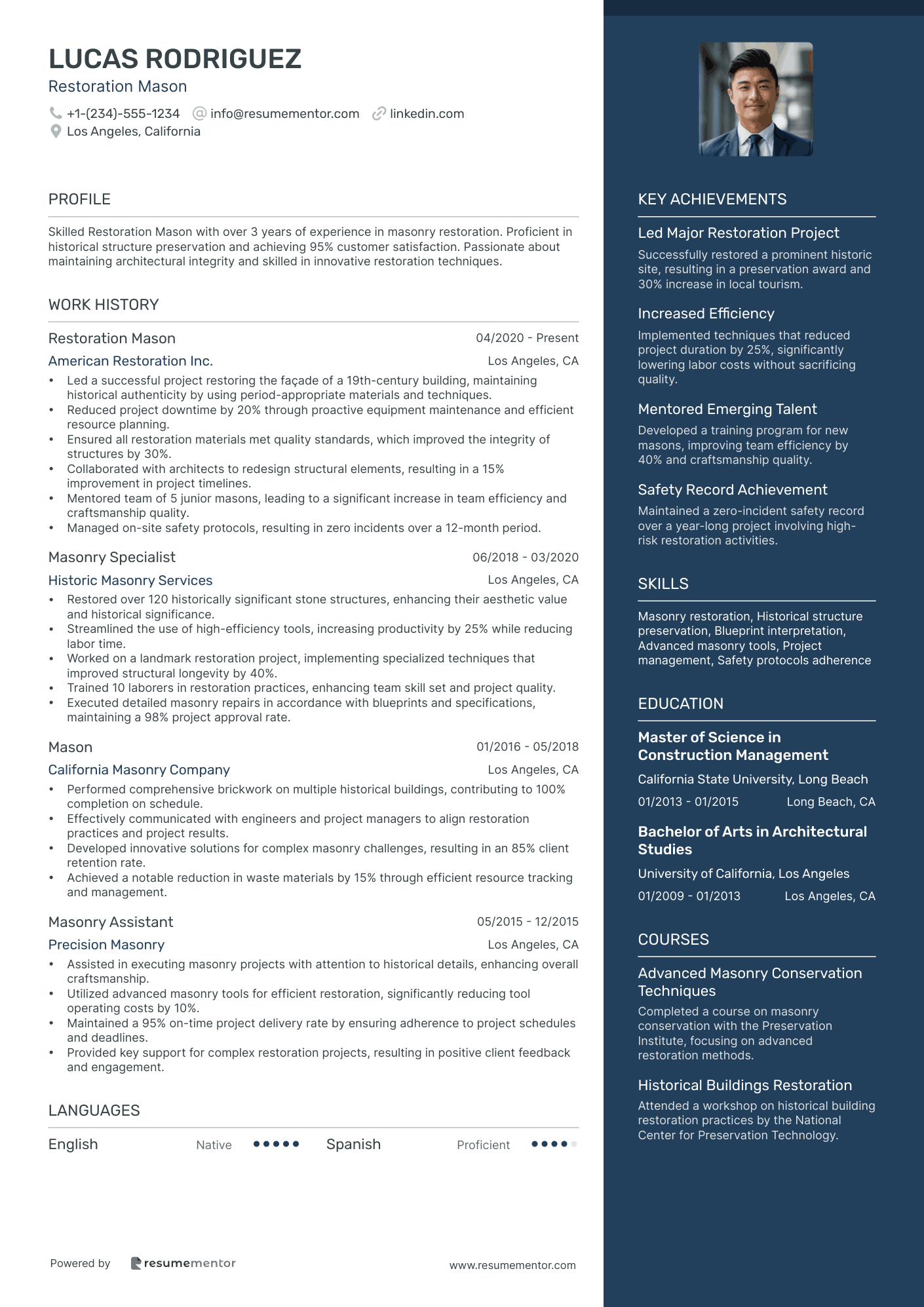 Mason Resume Examples - Free to Edit ATS-Friendly PDF - 2025