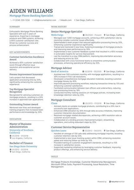 Phone Banking Resume Example - Free to Edit ATS-Friendly PDF - 2025