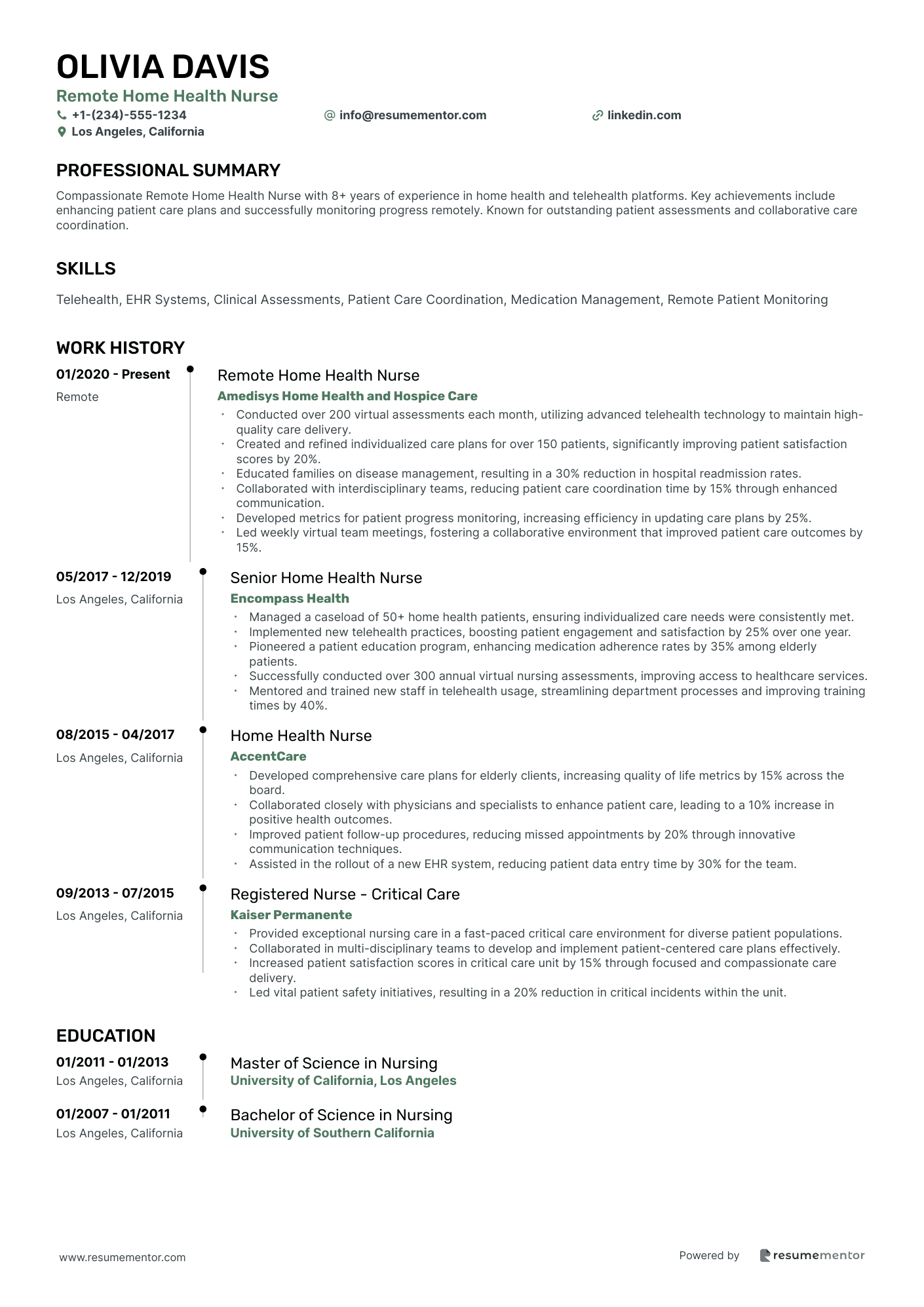 Remote Nurse Resume Examples To Get You Hired in 2025
