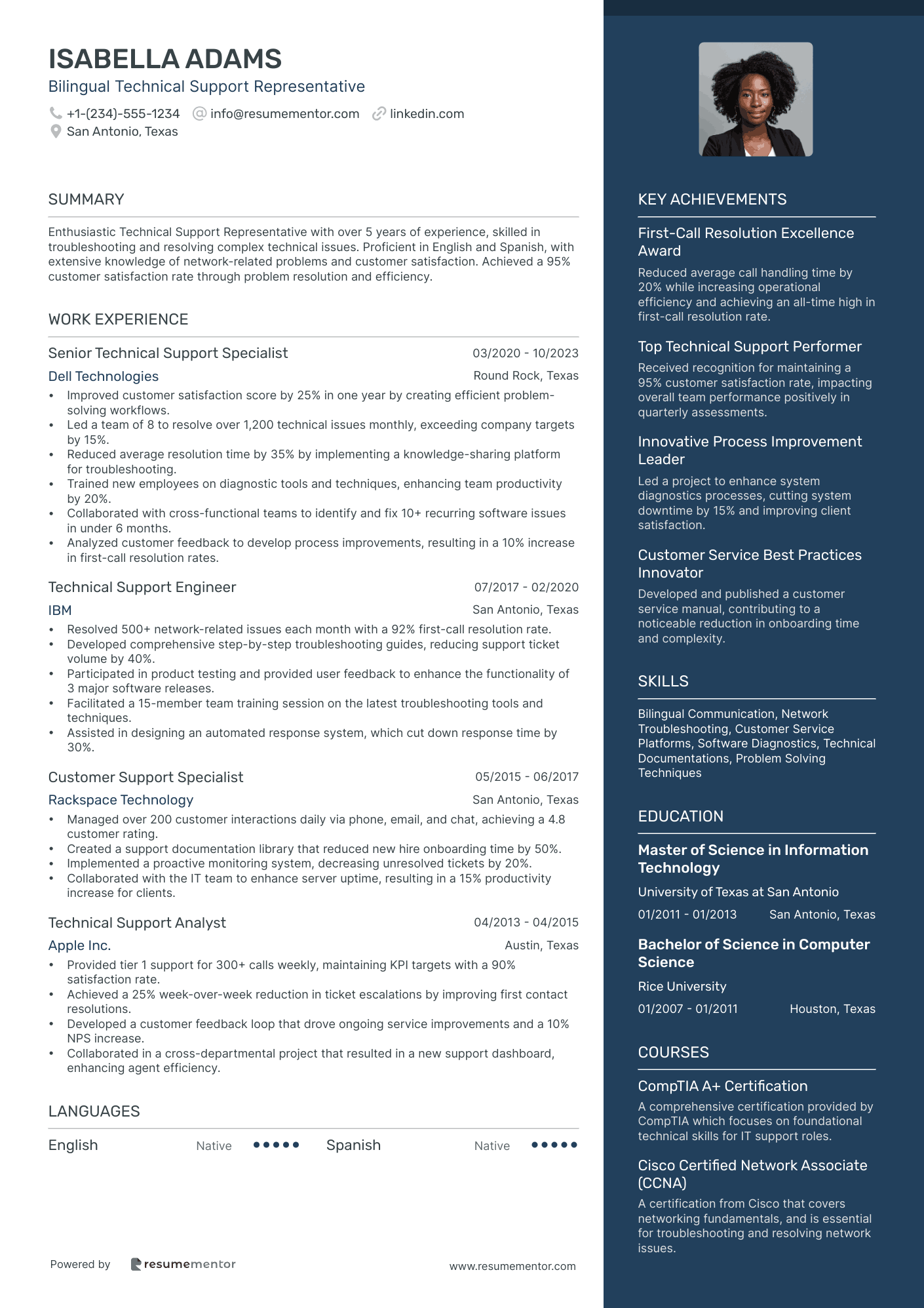 Bilingual Customer Service Representative Resume Examples - Free to ...
