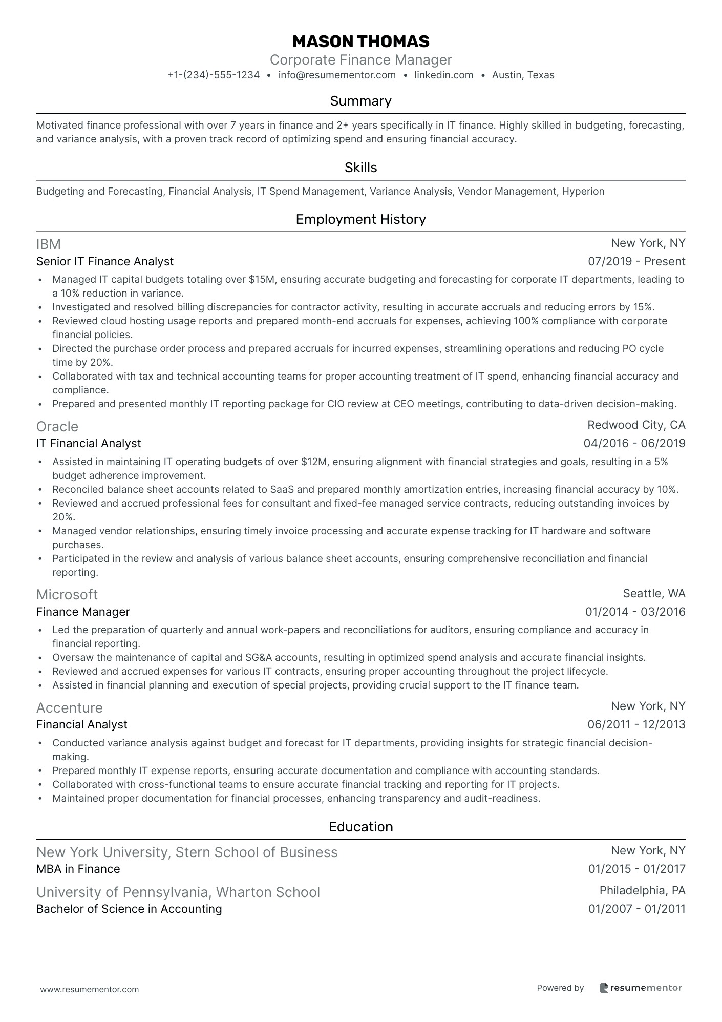 42 Finance Resume Examples To Get You Hired in 2024
