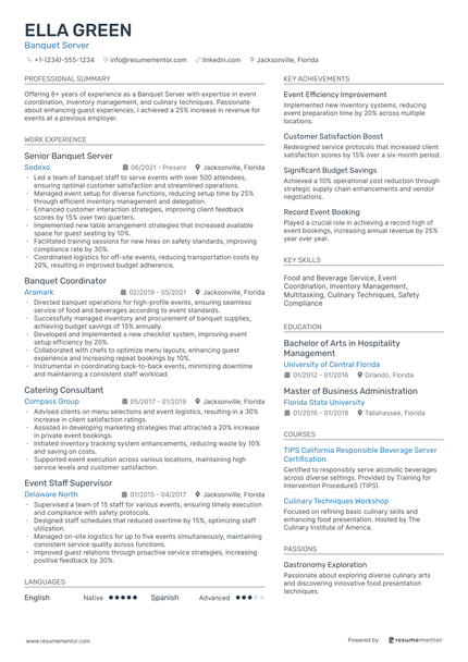 30 Hospitality Resume Examples - Free to Edit ATS-Friendly PDF - 2025