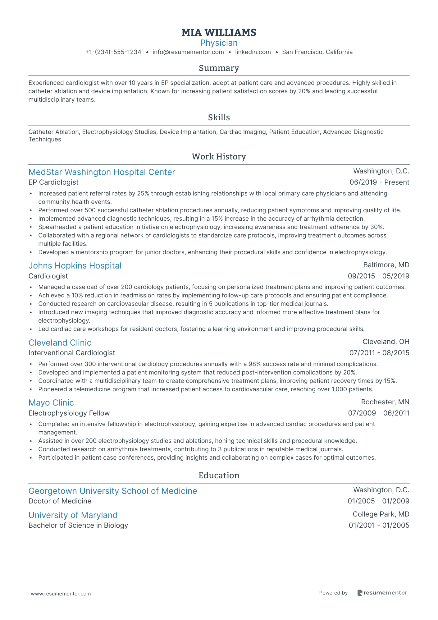 33 Doctor Resume Examples To Get You Hired in 2025