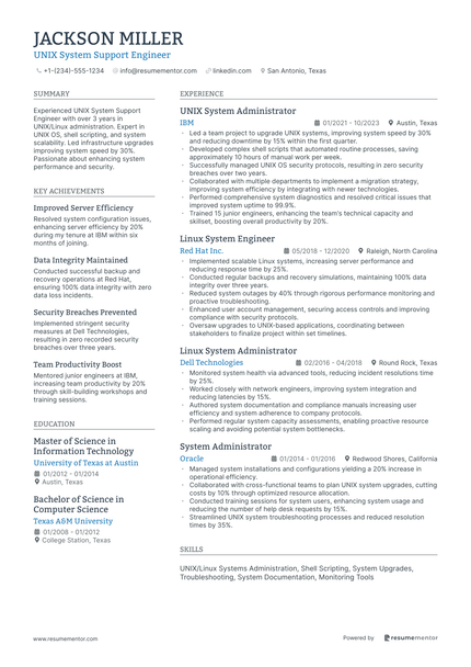 Support Engineer Resume Examples - Free to Edit ATS-Friendly PDF - 2025