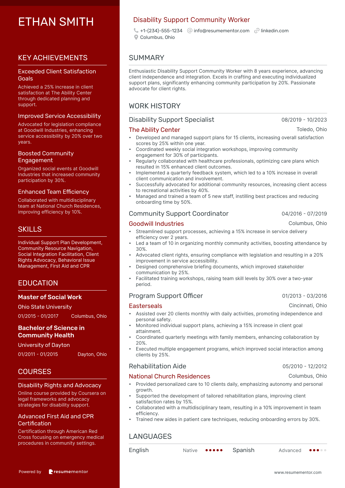 Community Service Worker Resume Examples - Free to Edit ATS-Friendly ...