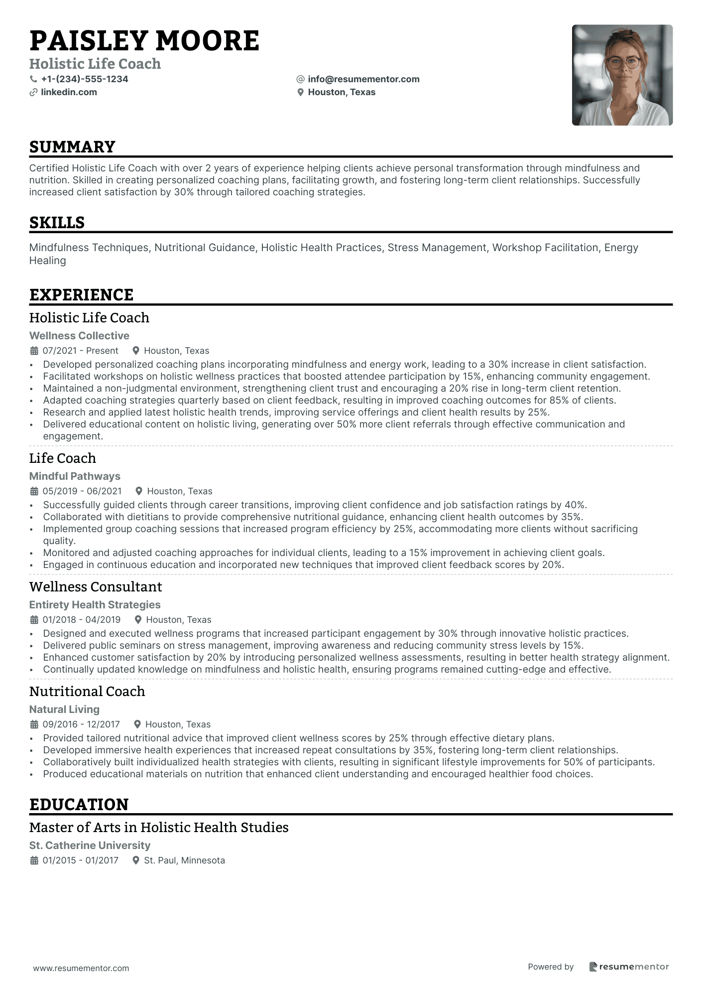 Life Coach Resume Examples - Free to Edit ATS-Friendly PDF - 2025