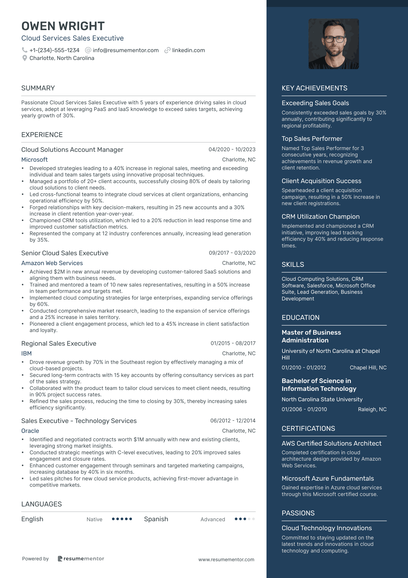 Tech Sales Resume Example - Free to Edit ATS-Friendly PDF - 2025