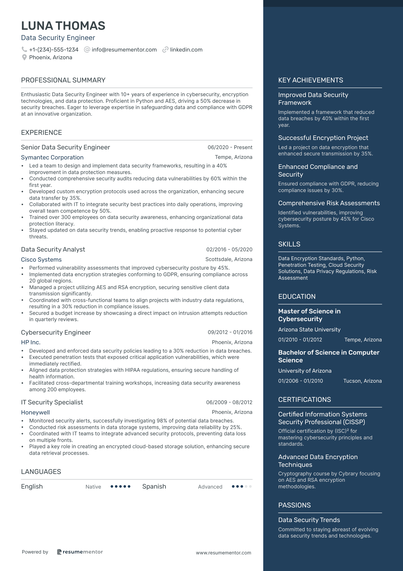 Security Engineer Resume Example - Free to Edit ATS-Friendly PDF - 2025