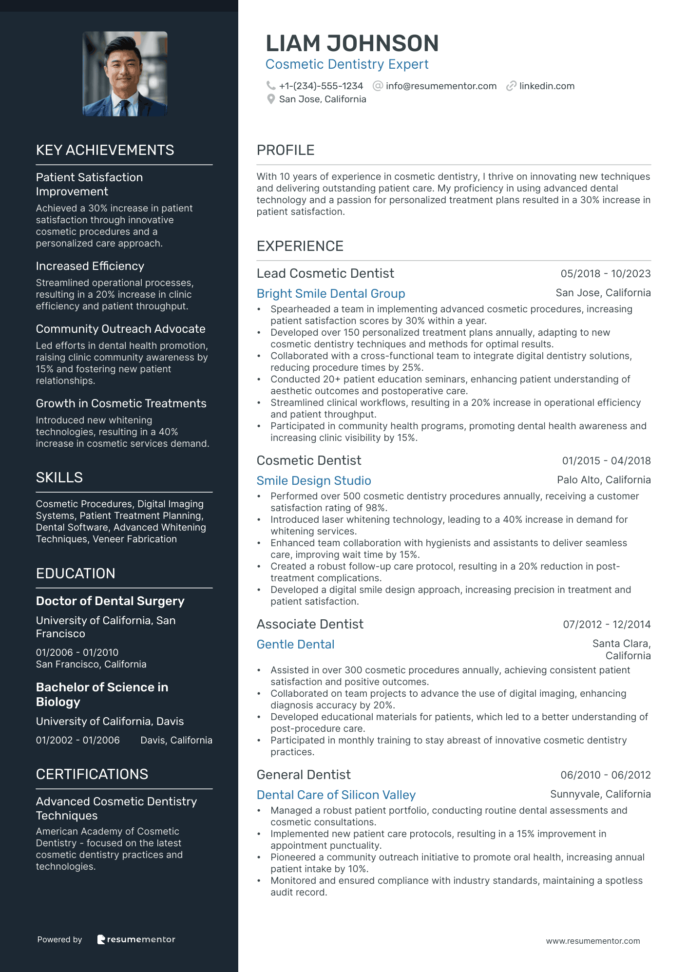 Dentist Resume Examples - Free to Edit ATS-Friendly PDF - 2025