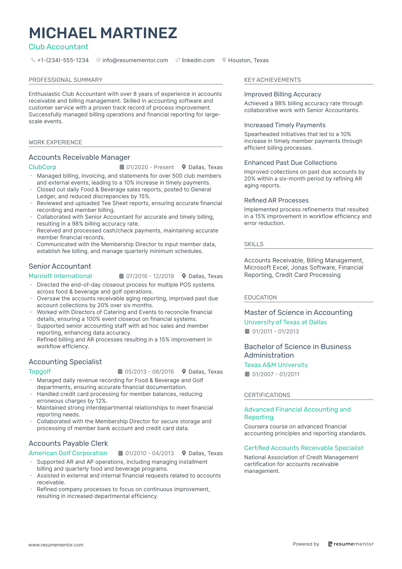 64 Accounting Resume Examples To Get You Hired in 2025