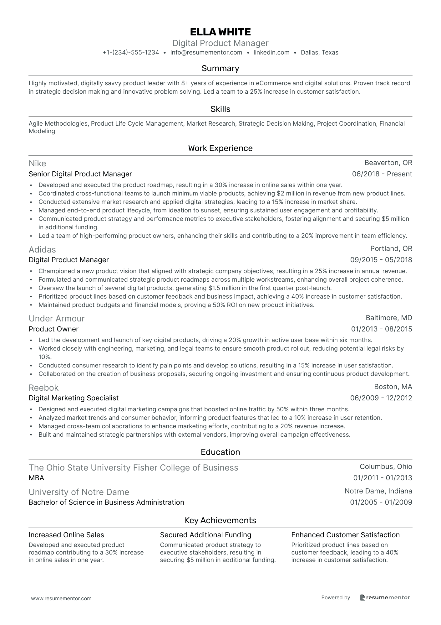 20 Product Management Resume Examples To Get You Hired in 2025