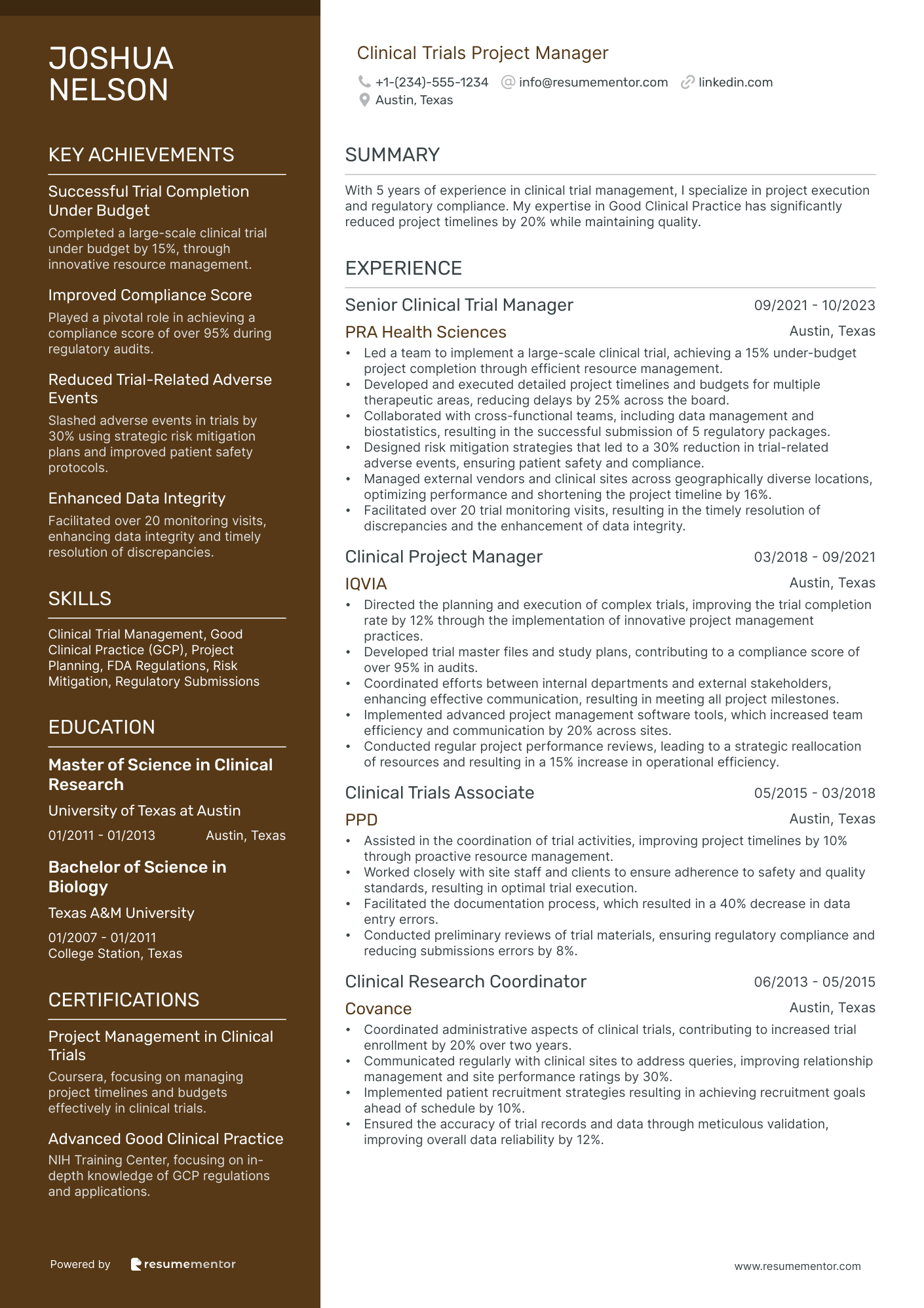 Pharmaceutical Project Manager Resume Examples To Get You Hired in 2025