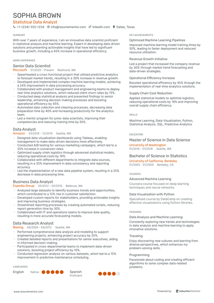 43 Data Science Resume Examples To Get You Hired in 2024