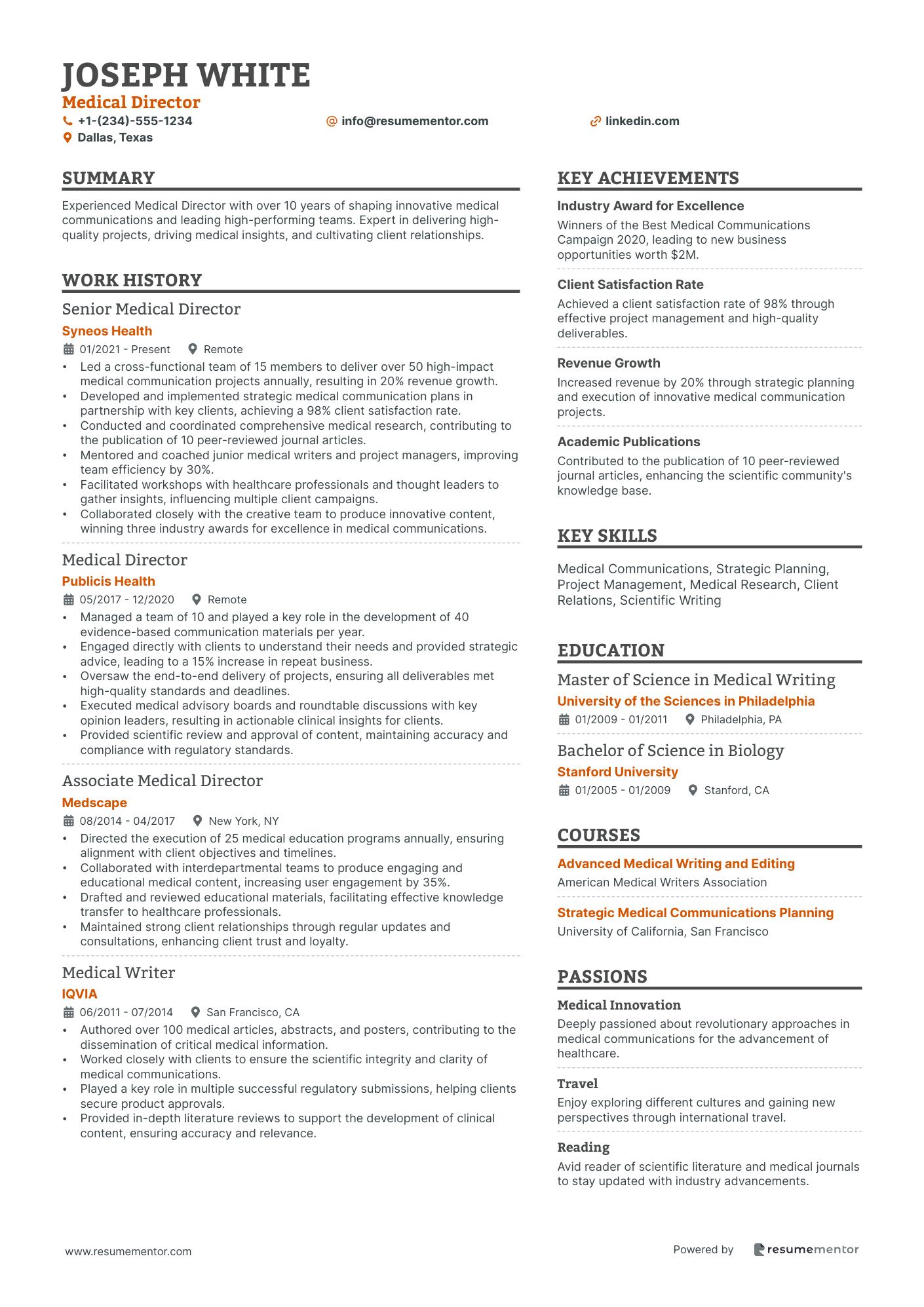 33 Doctor Resume Examples To Get You Hired in 2025
