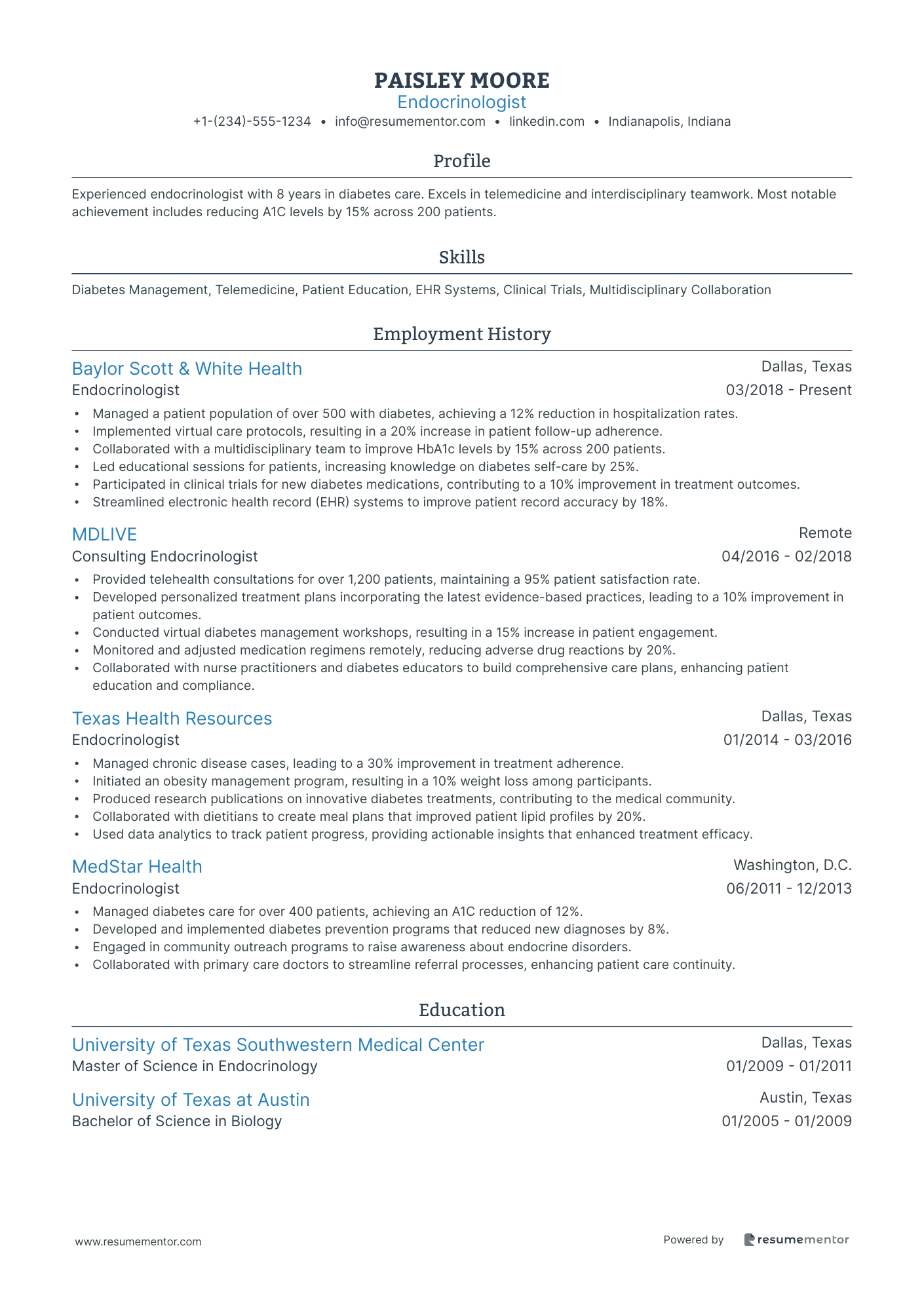 33 Doctor Resume Examples To Get You Hired in 2025