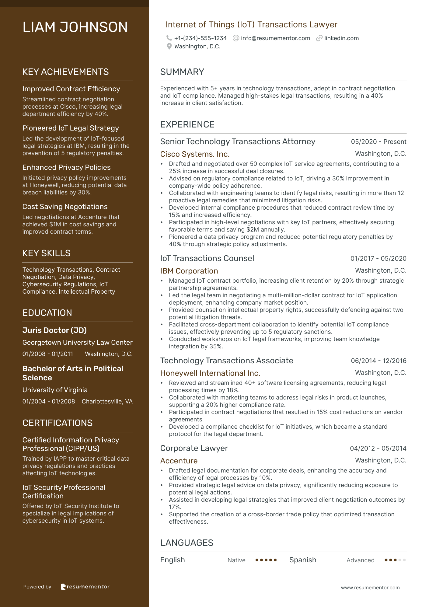 Tech Transactions Lawyer Resume Example - Free to Edit ATS-Friendly PDF ...