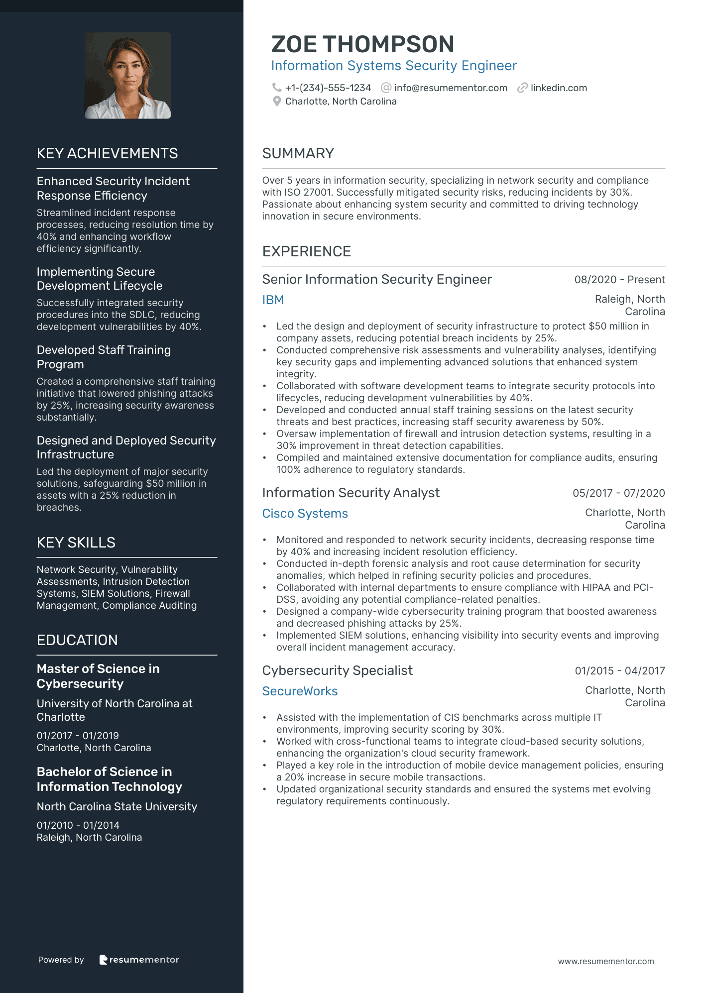 Security Engineer Resume Example - Free to Edit ATS-Friendly PDF - 2025
