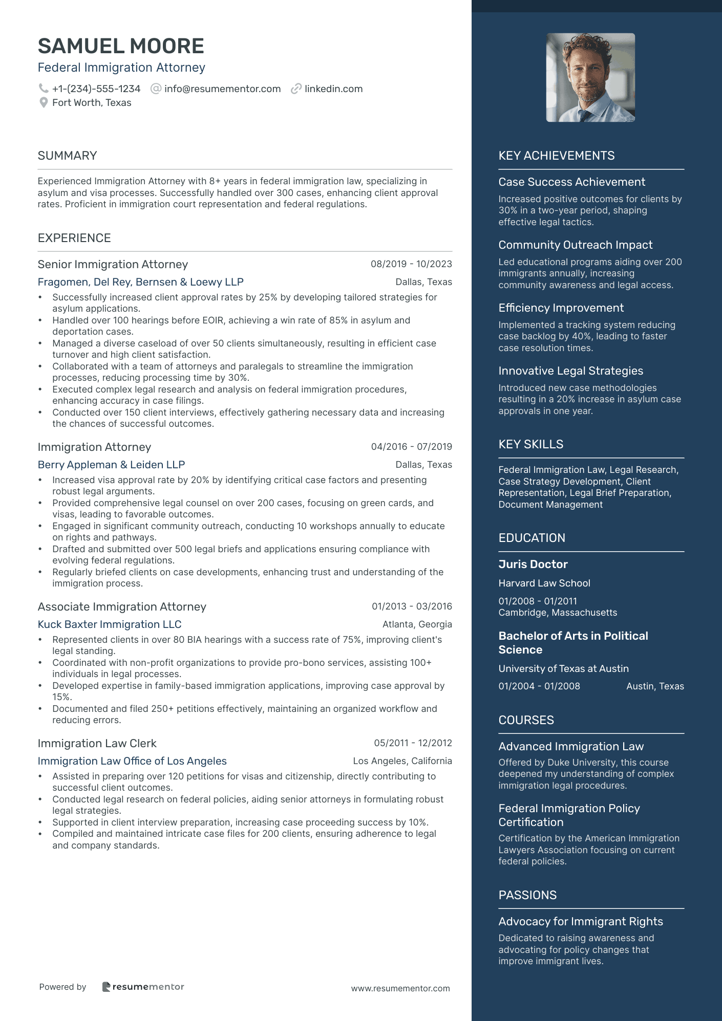 Federal Attorney Resume Example - Free to Edit ATS-Friendly PDF - 2025