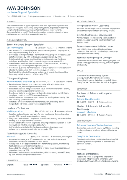 IT Support Specialist Resume Example - Free to Edit ATS-Friendly PDF - 2025