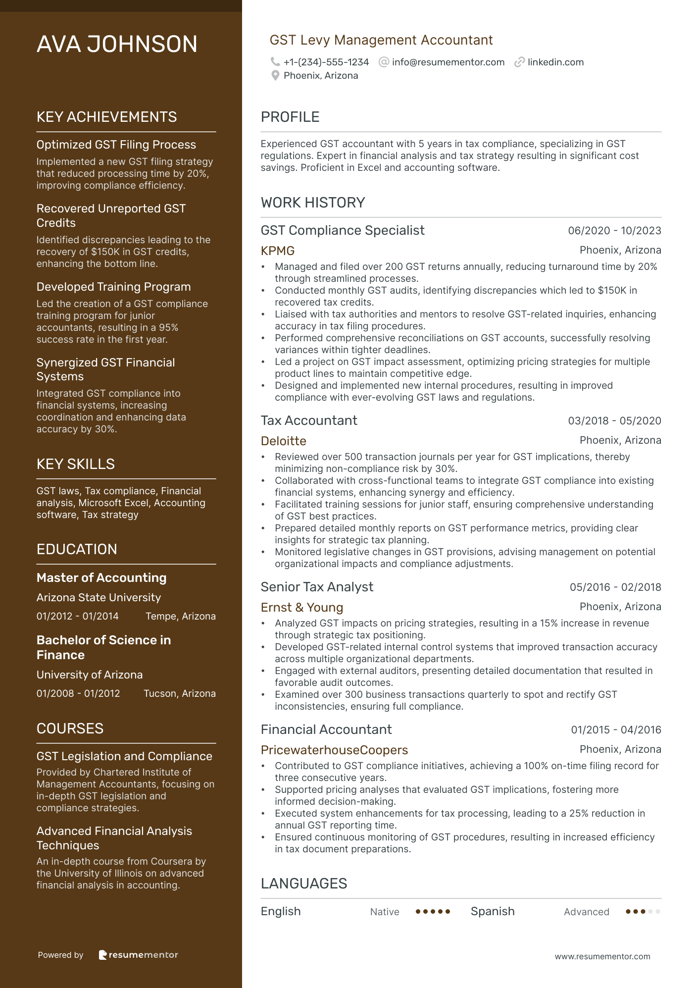 GST Accountant Resume Examples To Get You Hired in 2025