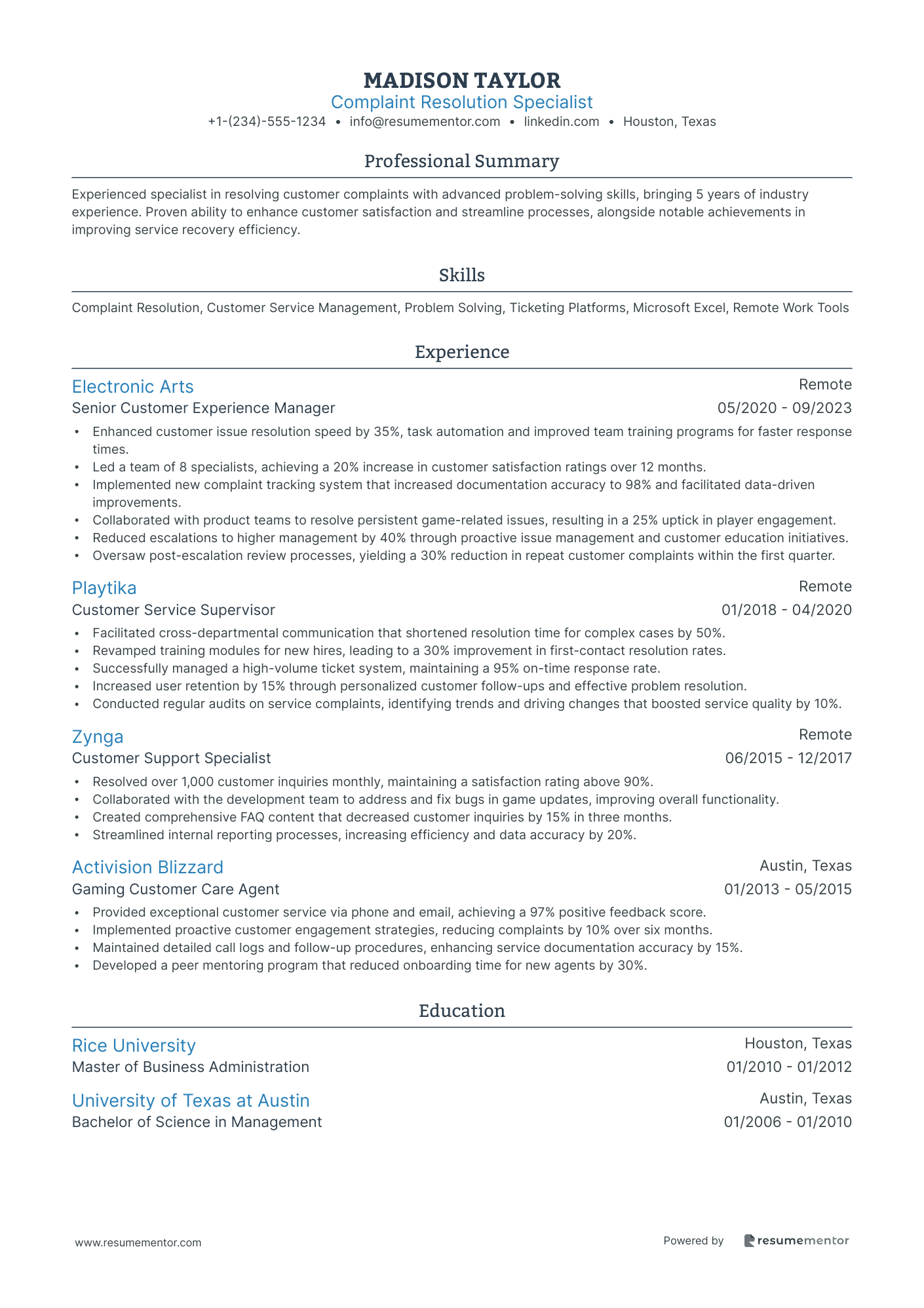 31 Customer Service Resume Examples - Free to Edit ATS-Friendly PDF - 2025