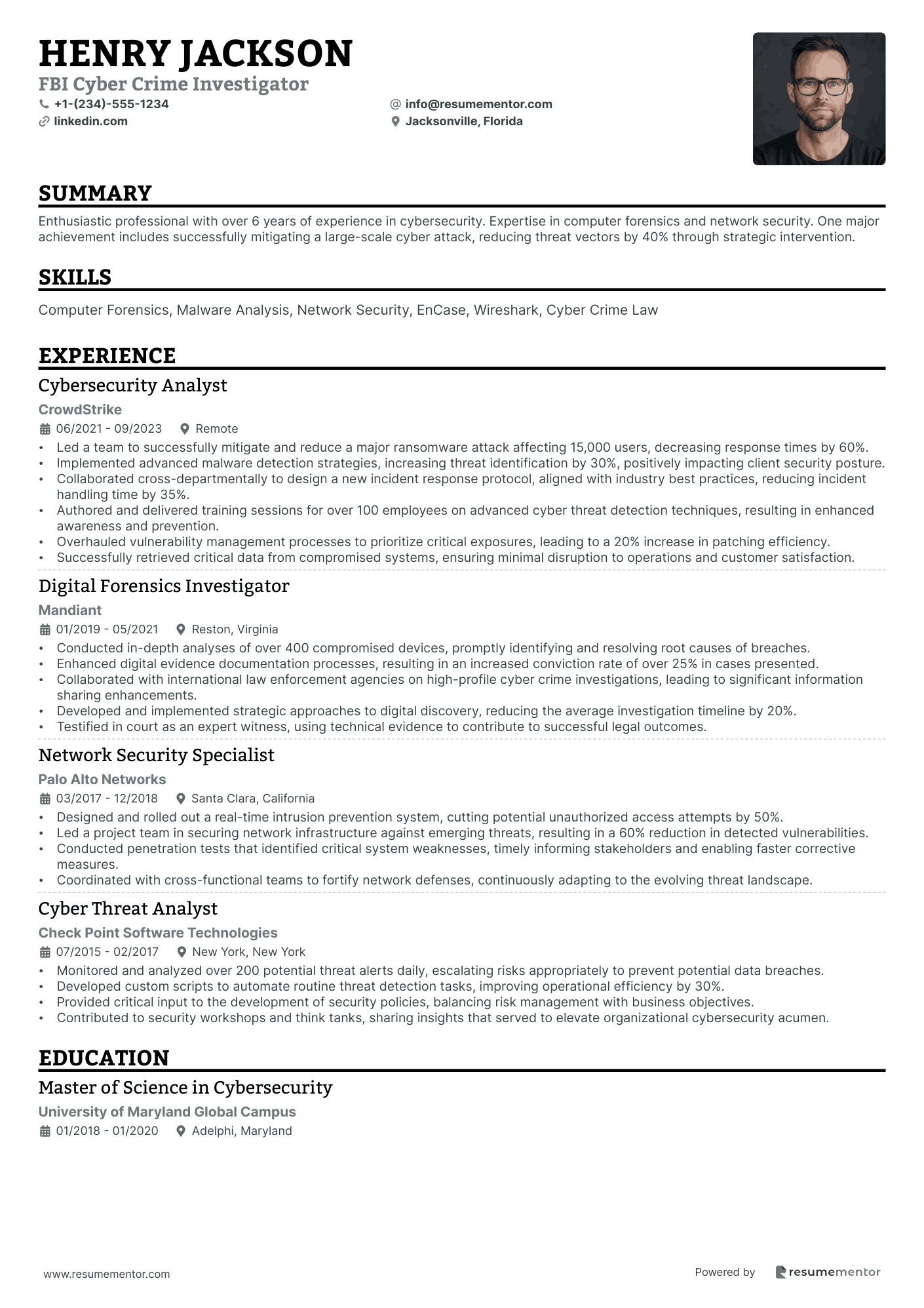 FBI Agent Resume Examples - Free to Edit ATS-Friendly PDF - 2025