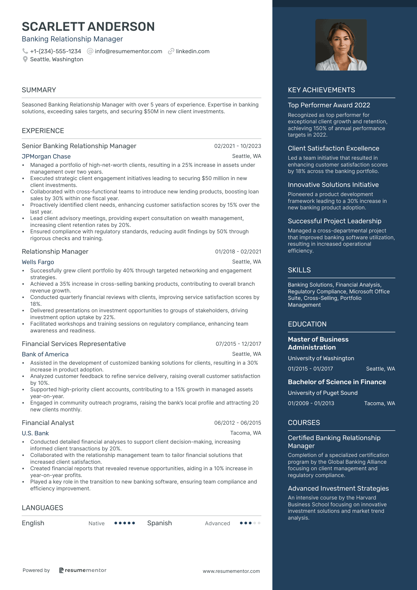 Banking Customer Service Resume Example - Free to Edit ATS-Friendly PDF ...