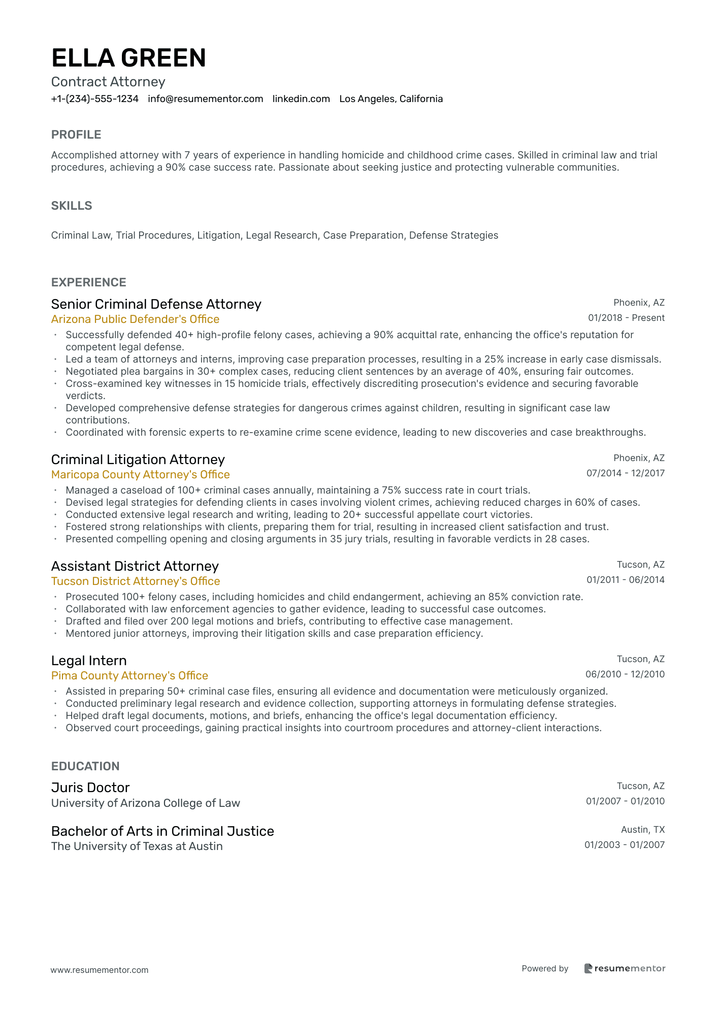 39 Attorney Resume Examples To Get You Hired in 2025