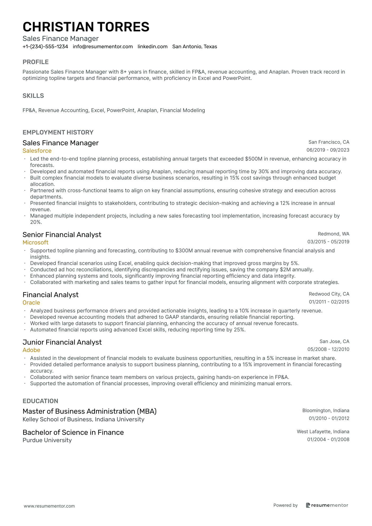 42 Finance Resume Examples To Get You Hired in 2024