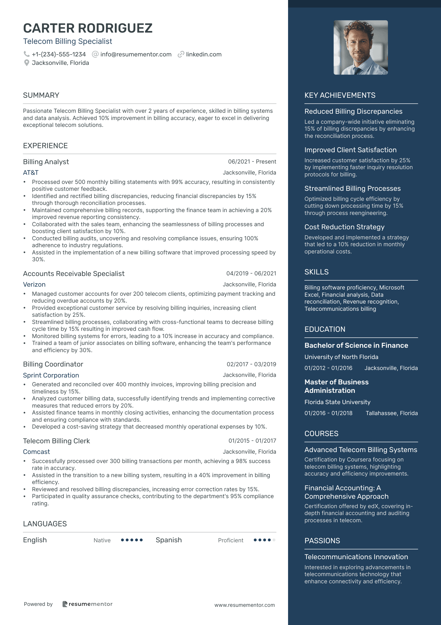 Billing Specialist Resume Examples - Free to Edit ATS-Friendly PDF - 2025