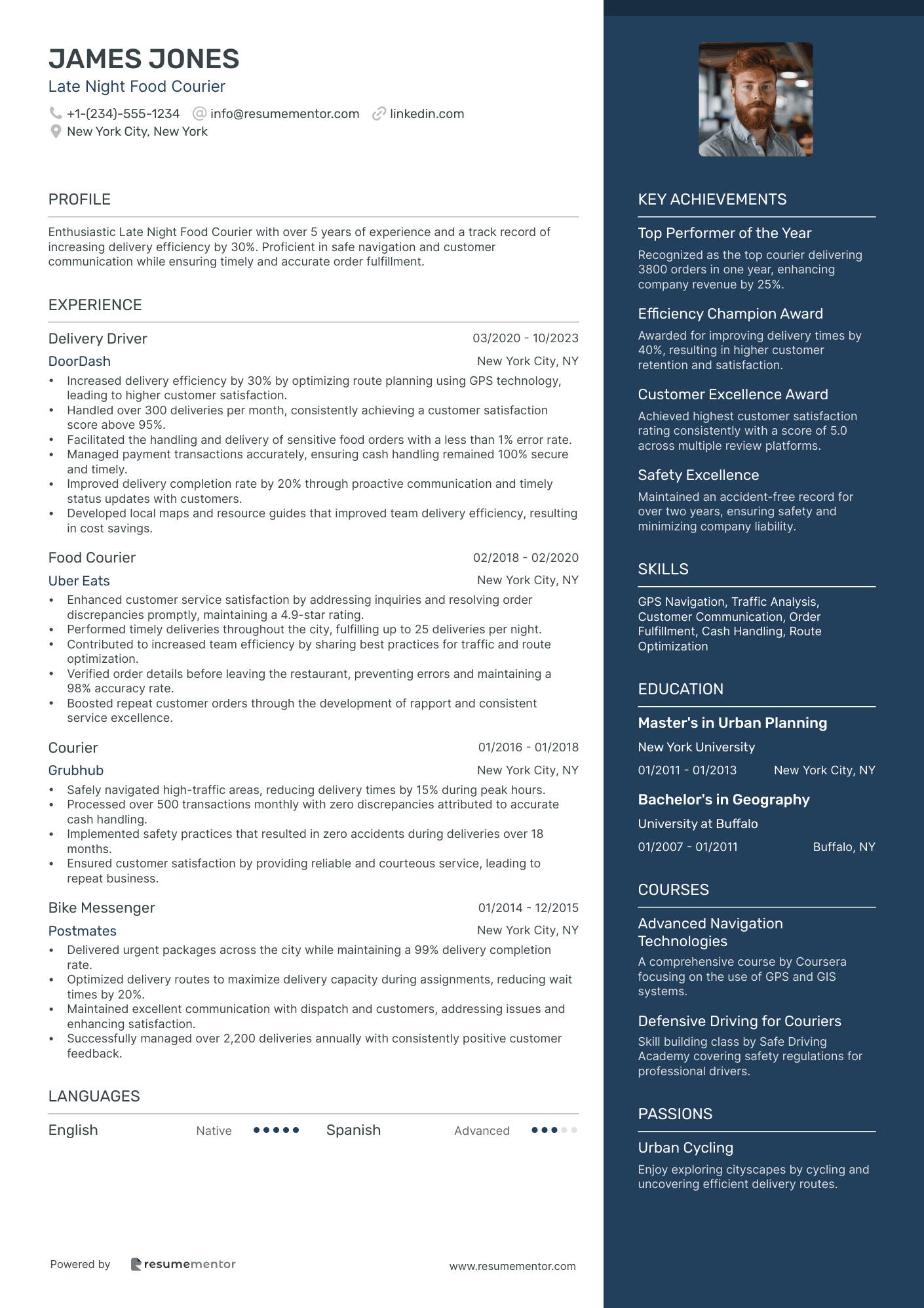 Pizza Delivery Driver Resume Examples - Free to Edit ATS-Friendly PDF ...