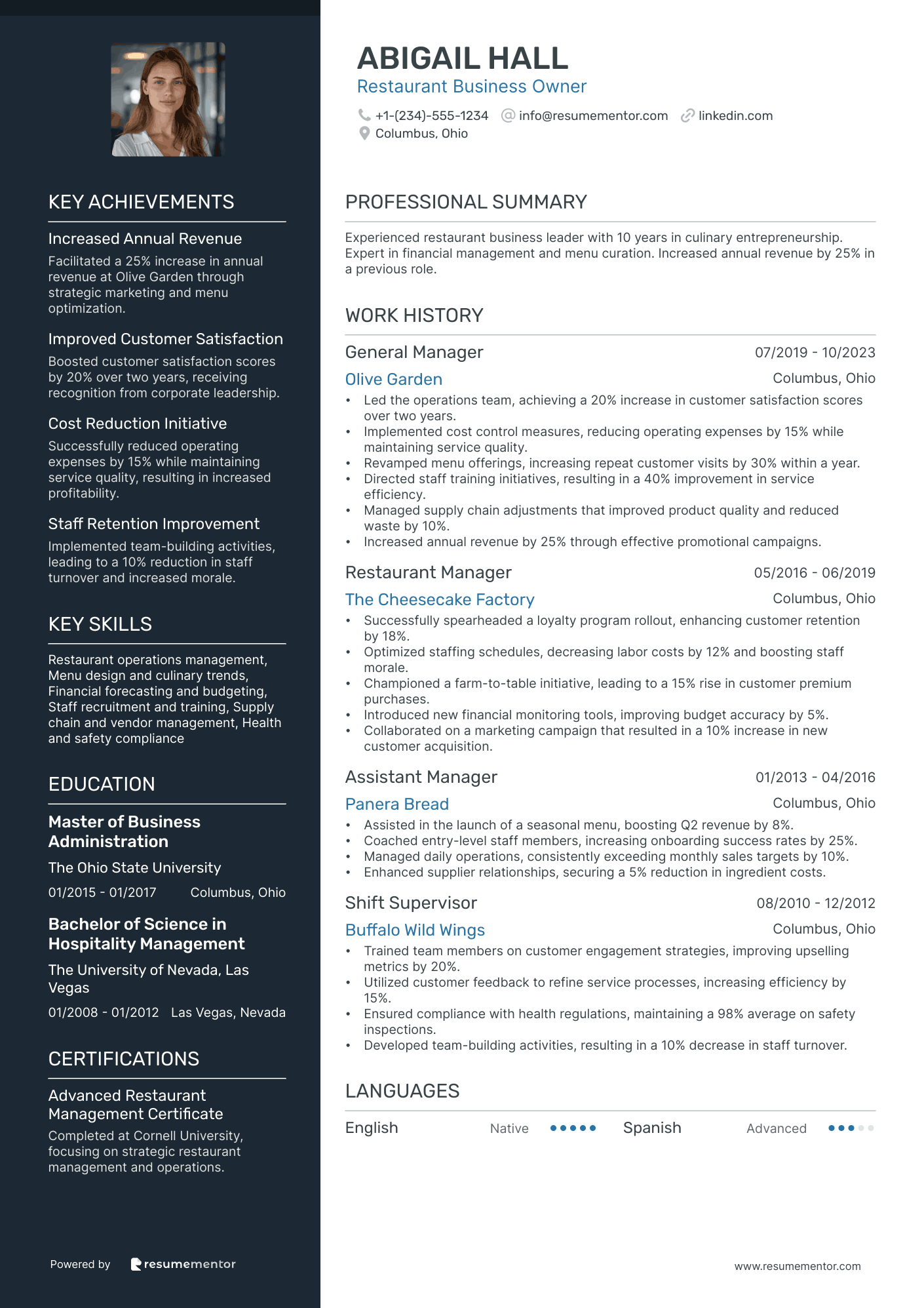 Business Owner Resume Examples - Free to Edit ATS-Friendly PDF - 2025