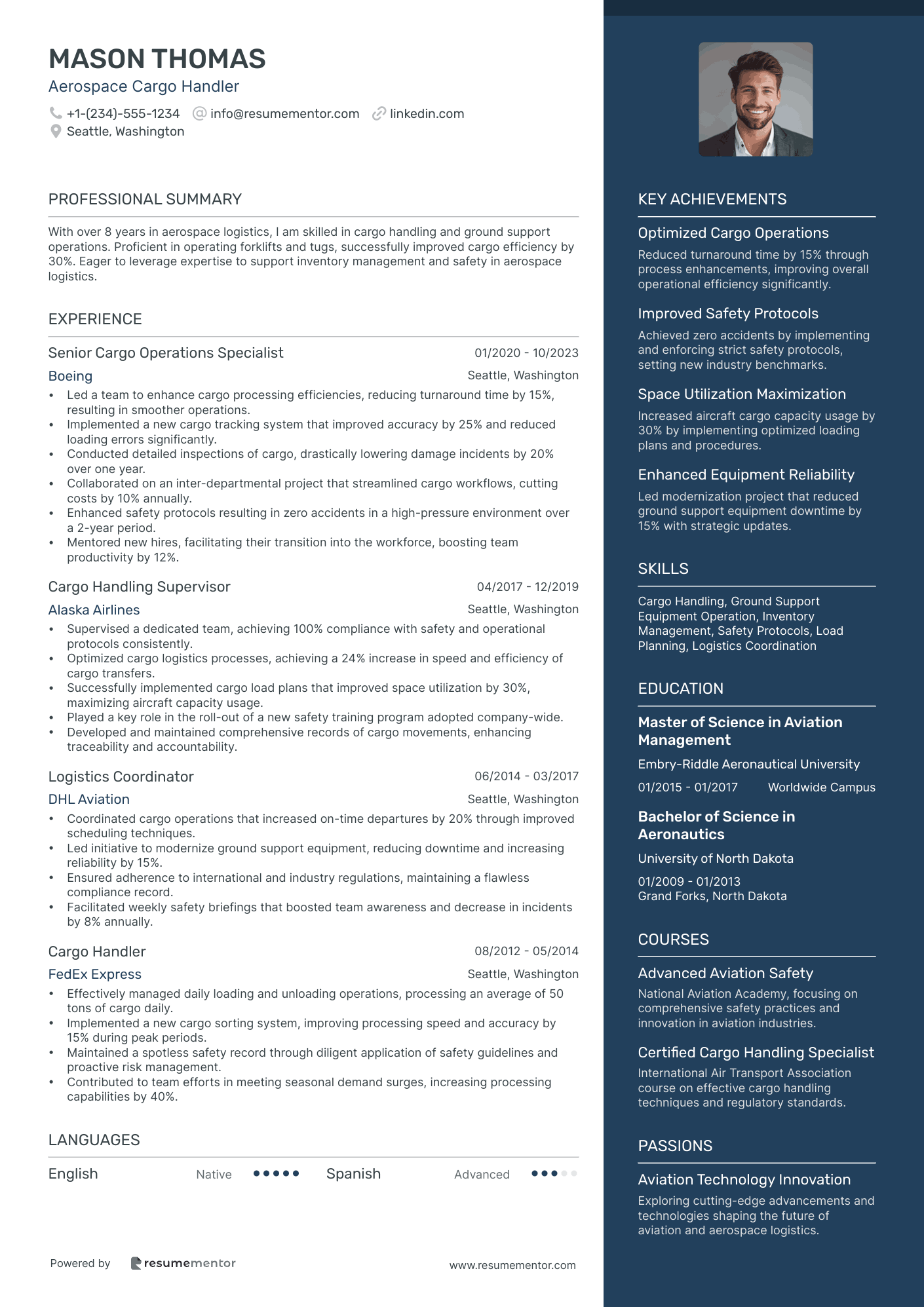 Cargo Handler Resume Examples - Free to Edit ATS-Friendly PDF - 2025