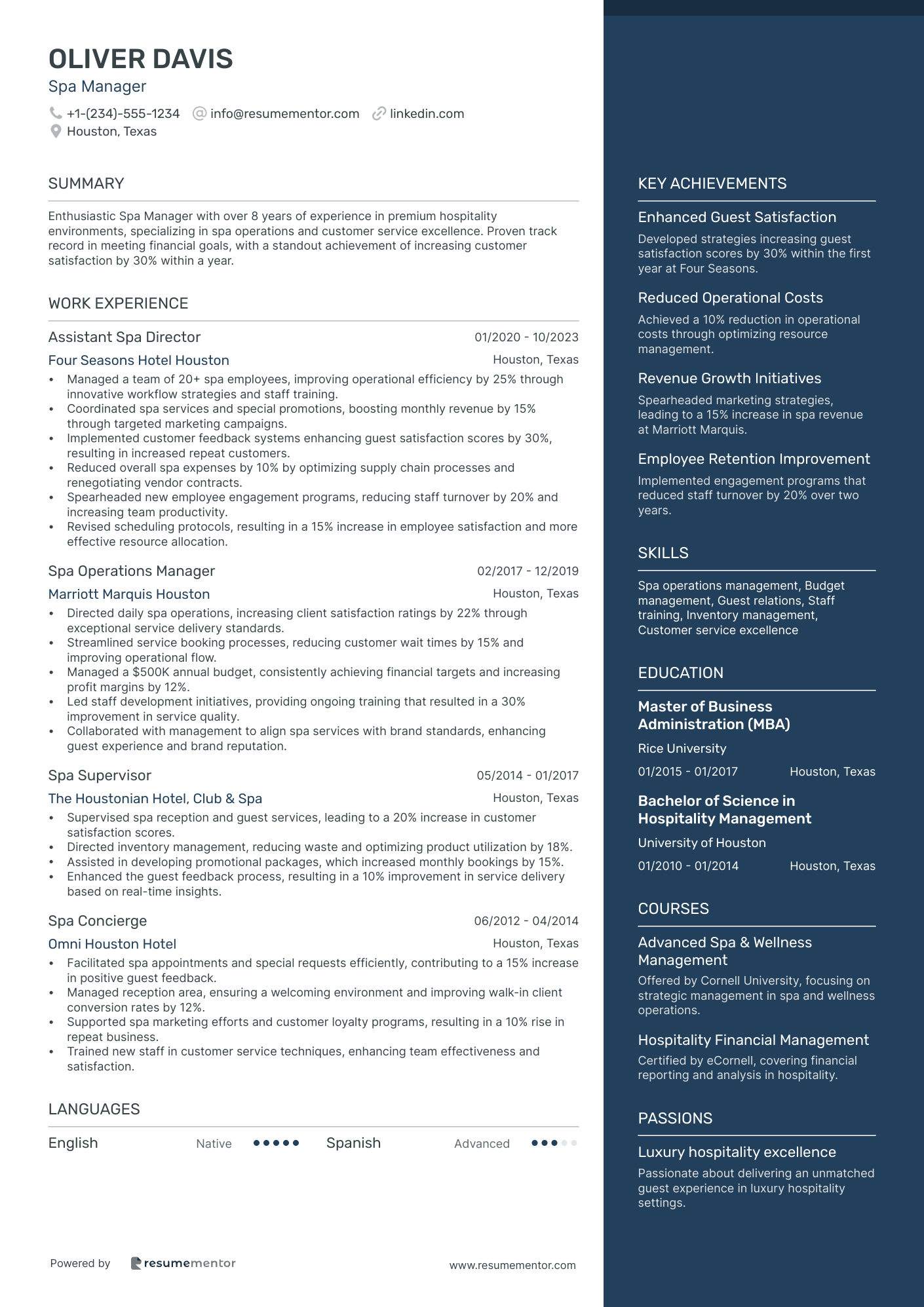 30 Hospitality Resume Examples - Free to Edit ATS-Friendly PDF - 2025