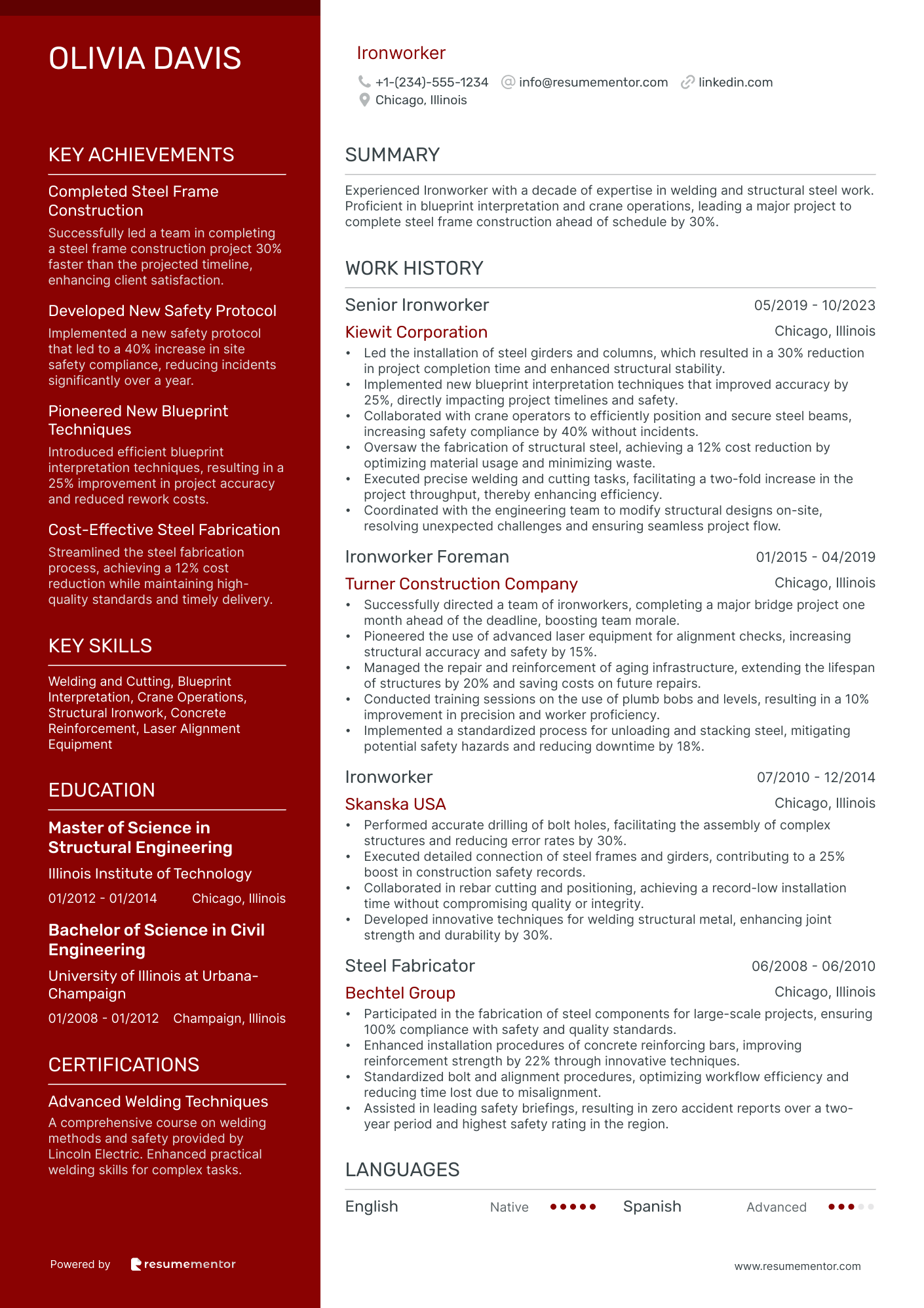 28 Construction Resume Examples - Free to Edit ATS-Friendly PDF - 2025