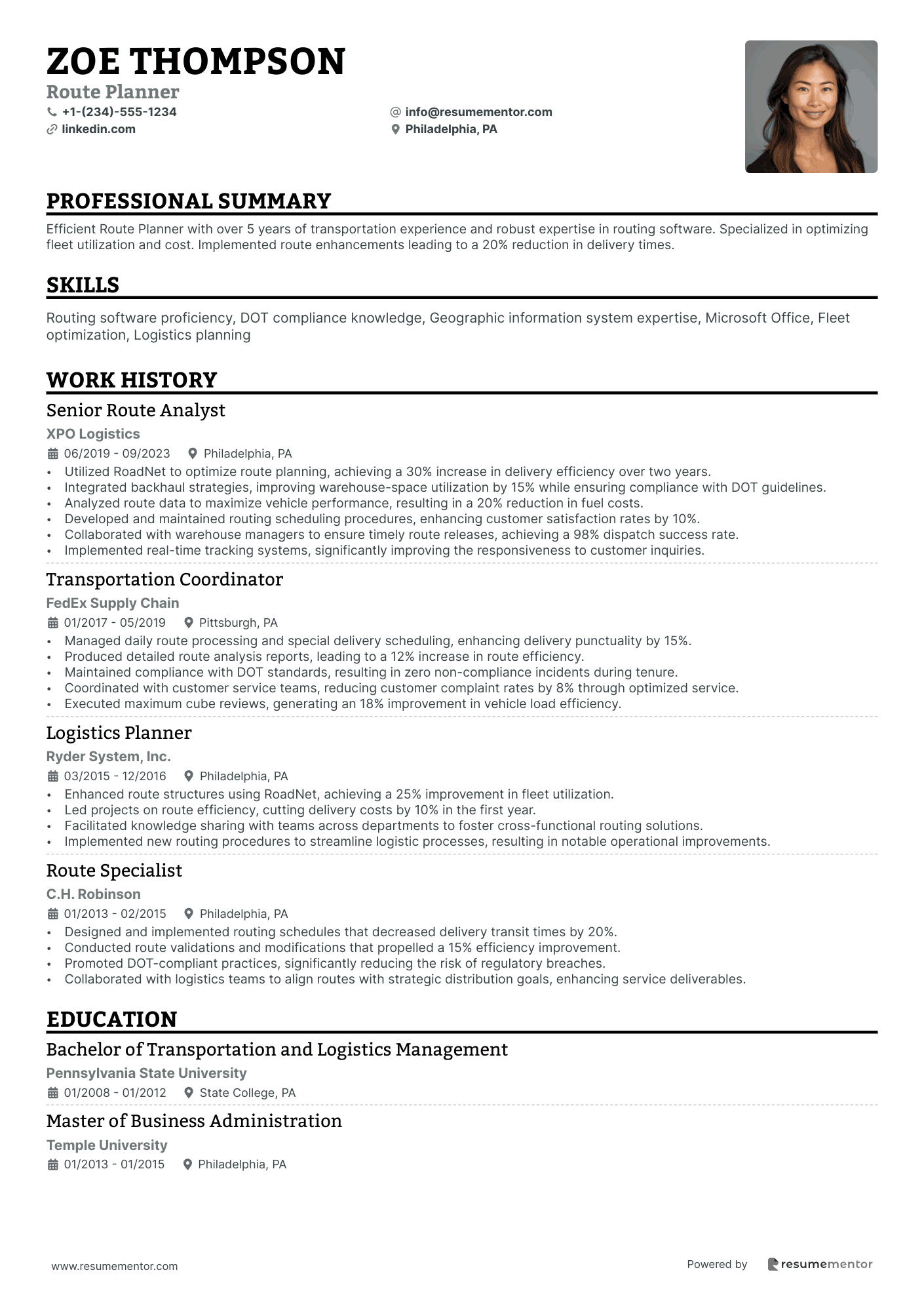 31 Logistics Resume Examples - Free to Edit ATS-Friendly PDF - 2025
