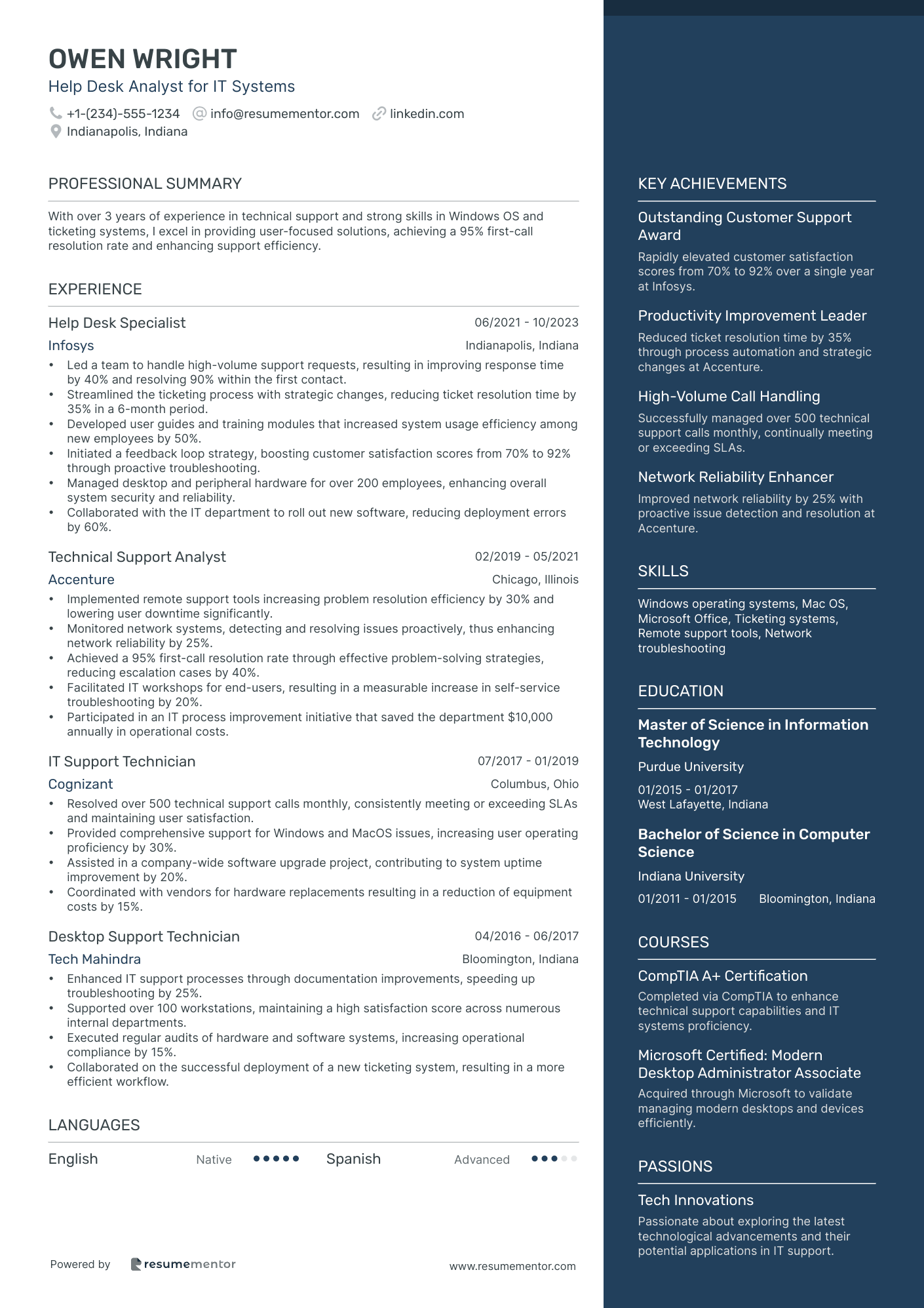 IT Support Resume Example - Free to Edit ATS-Friendly PDF - 2025