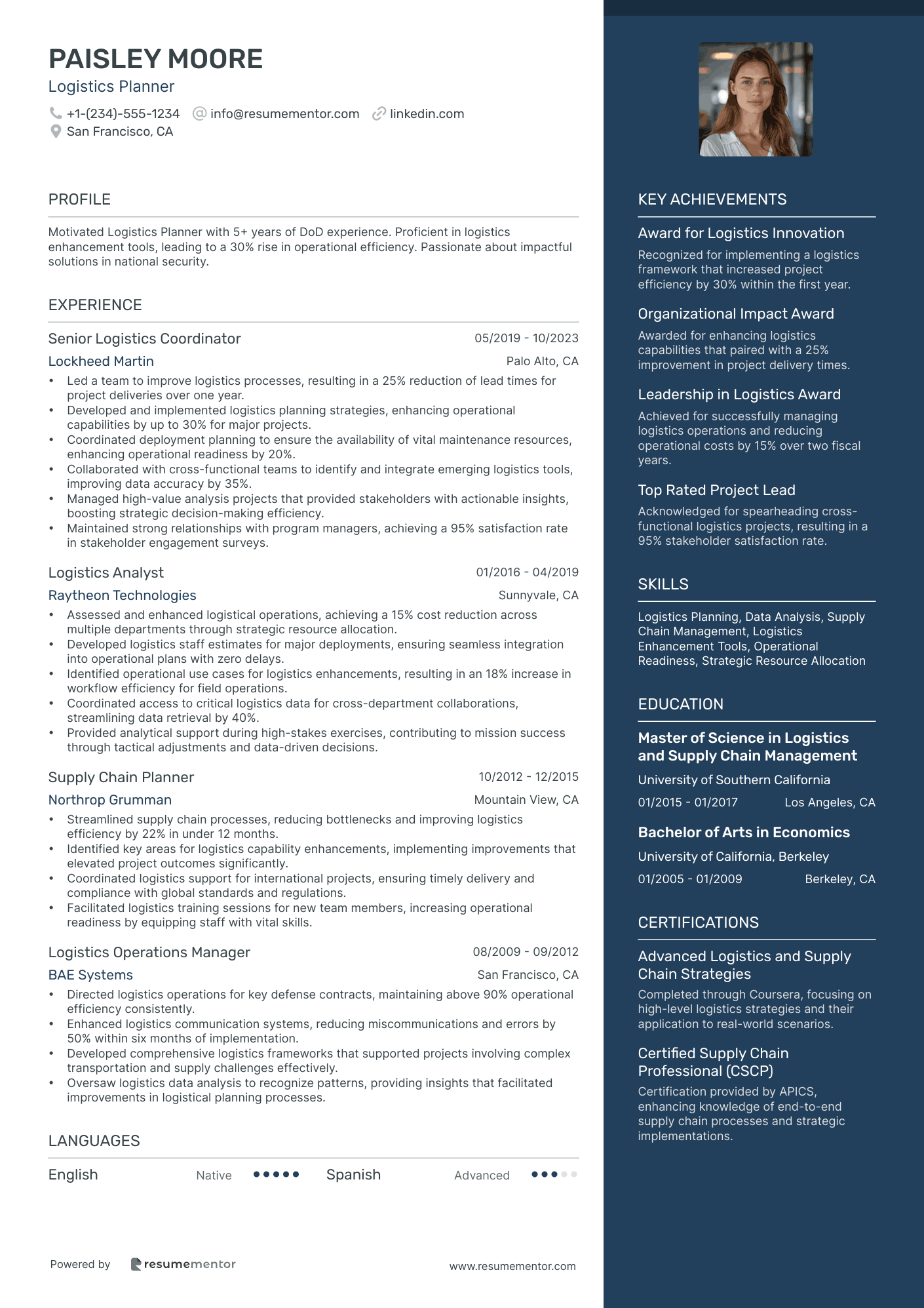 31 Logistics Resume Examples - Free to Edit ATS-Friendly PDF - 2025