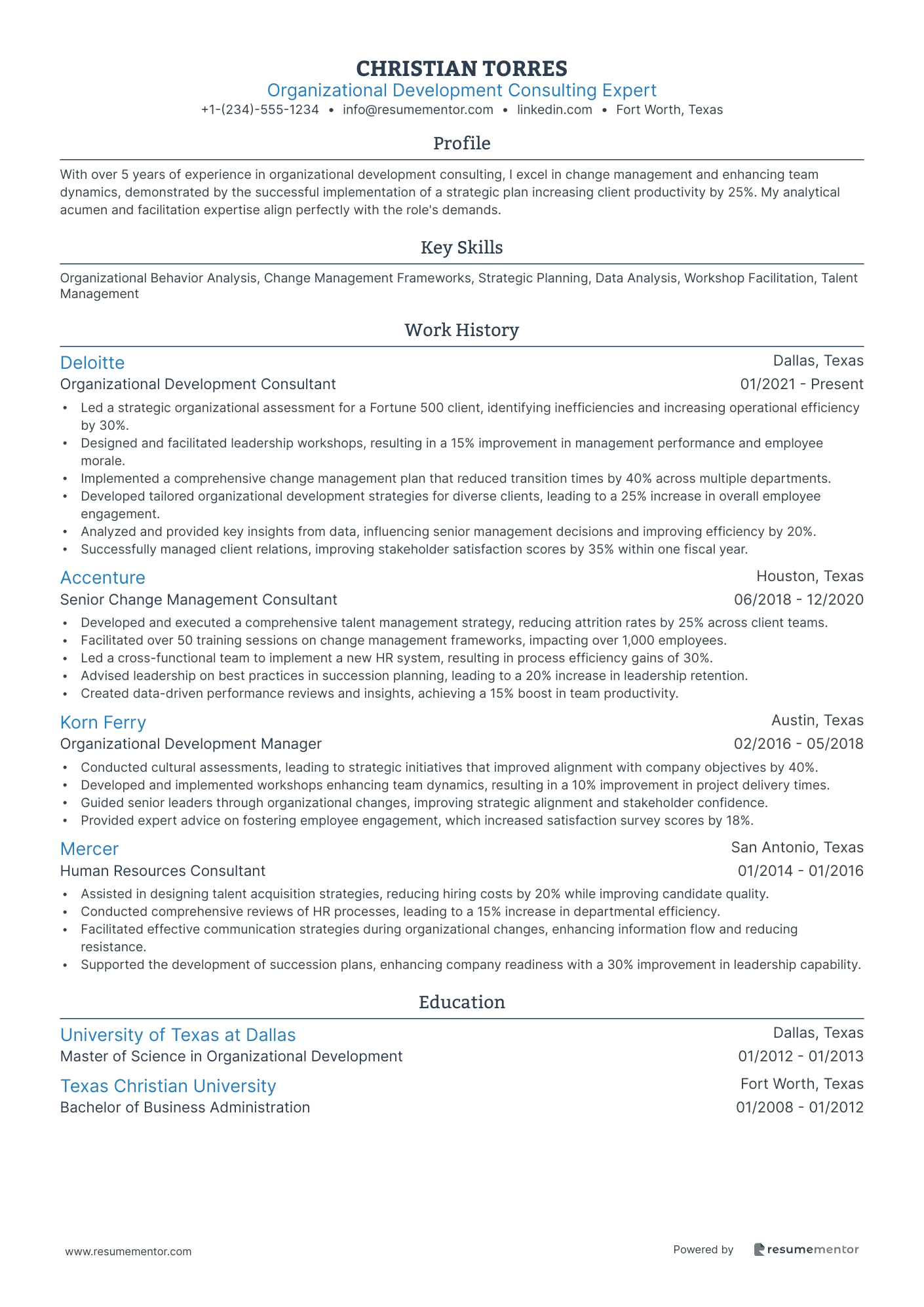 Consulting Resume Examples - Free to Edit ATS-Friendly PDF - 2025