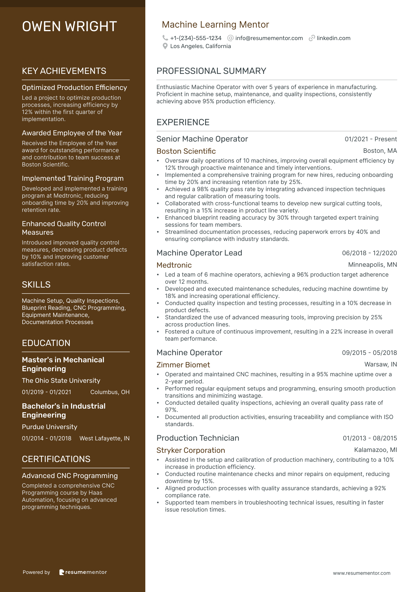 9 9+ Machine Learning Resume Examples - Free to Edit ATS-Friendly PDF ...