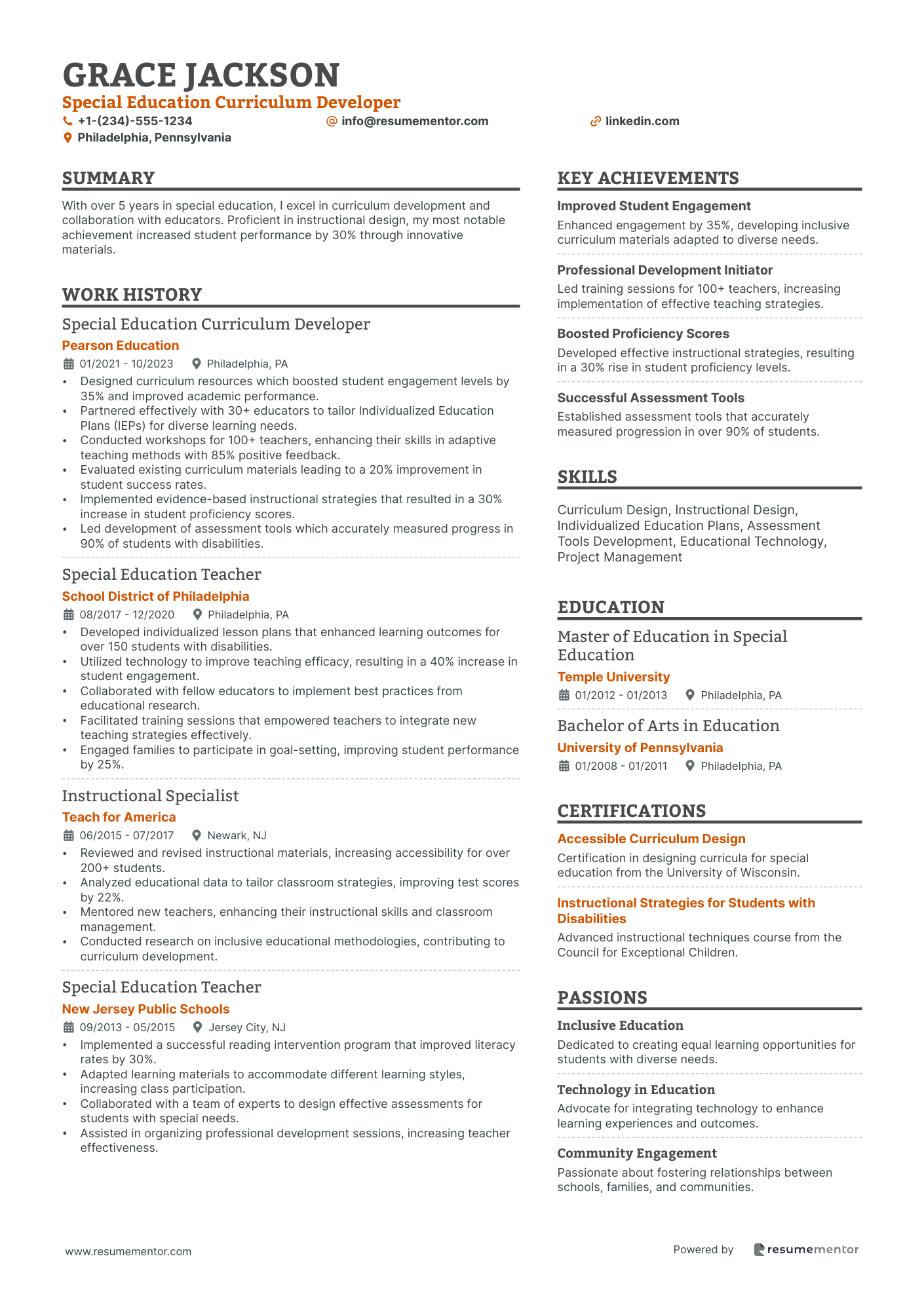 Curriculum Developer Resume Examples - Free to Edit ATS-Friendly PDF - 2025