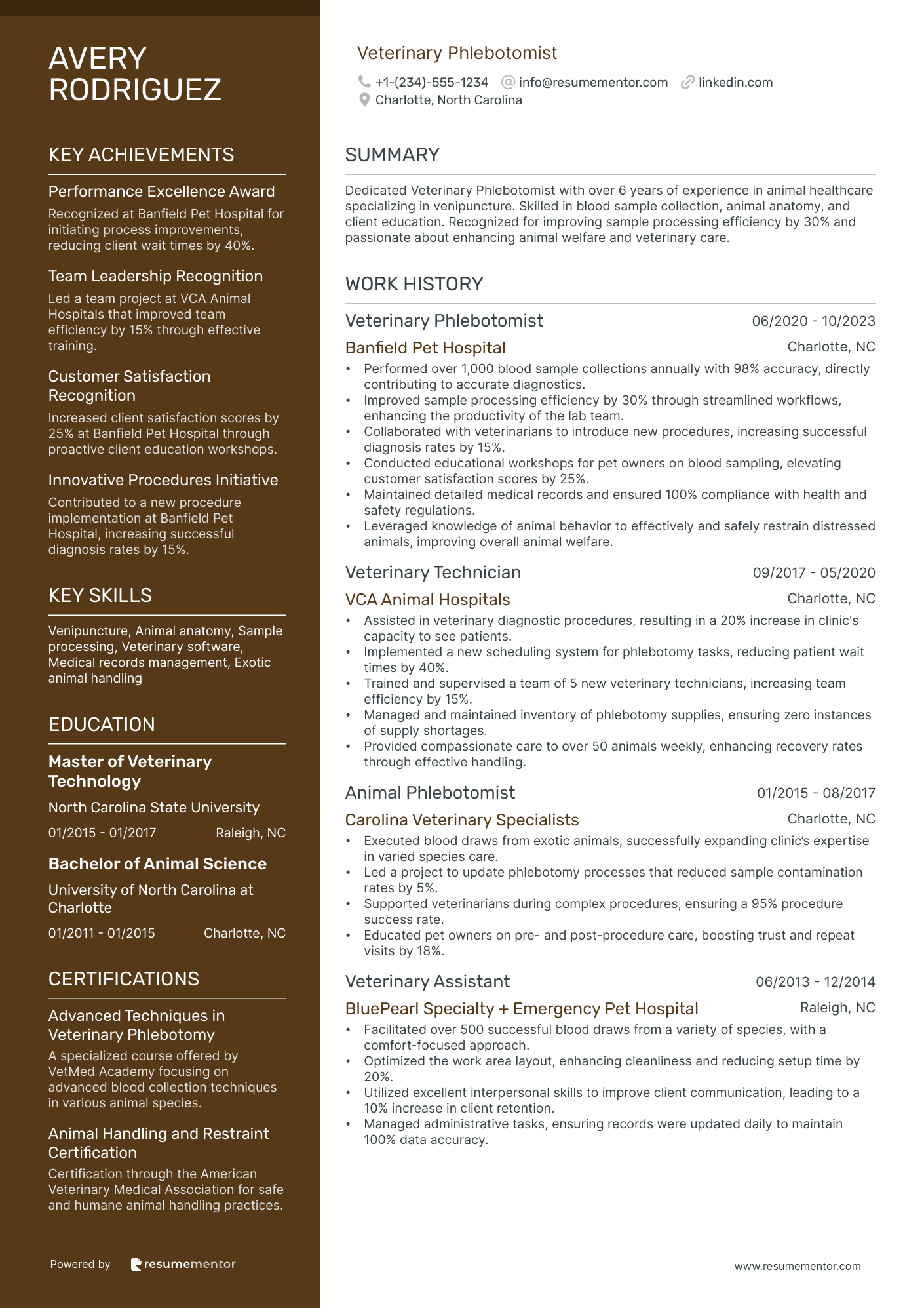 Phlebotomist Resume Examples - Free to Edit ATS-Friendly PDF - 2025