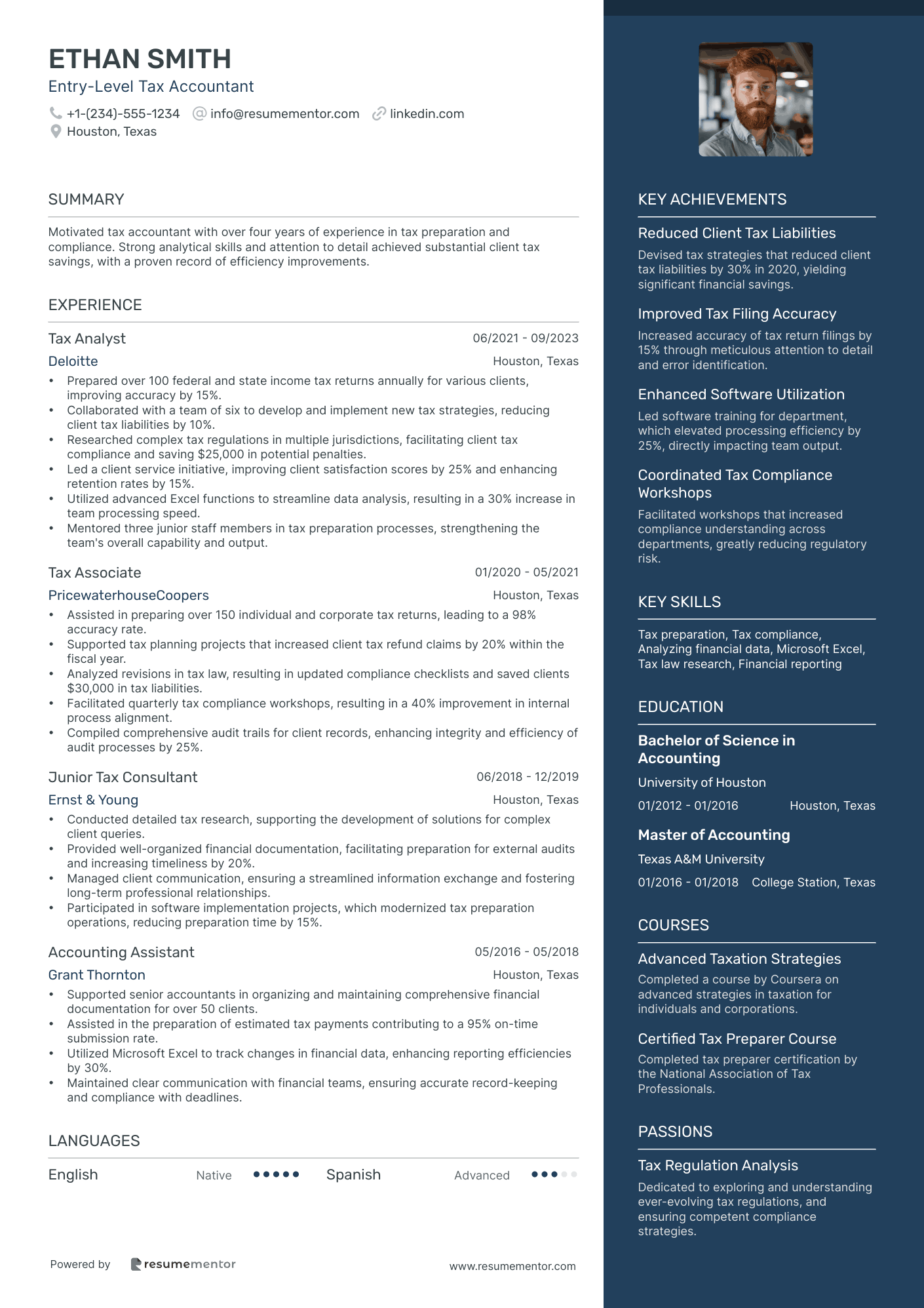 Beginner Accountant Resume Example - Free to Edit ATS-Friendly PDF - 2025